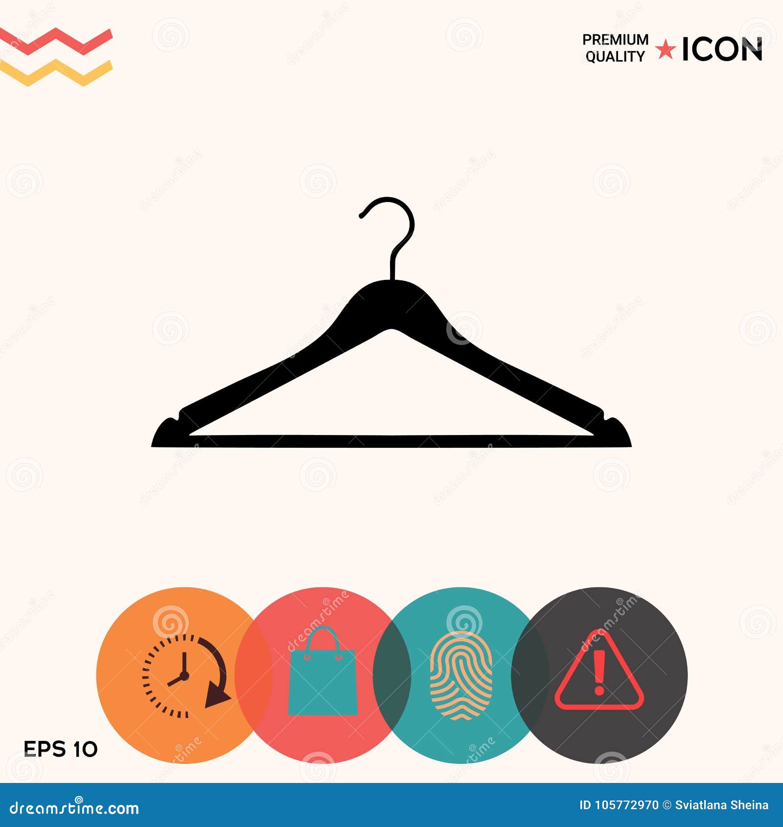 Icona Della Gruccia Per Vestiti Illustrazione Vettoriale ...