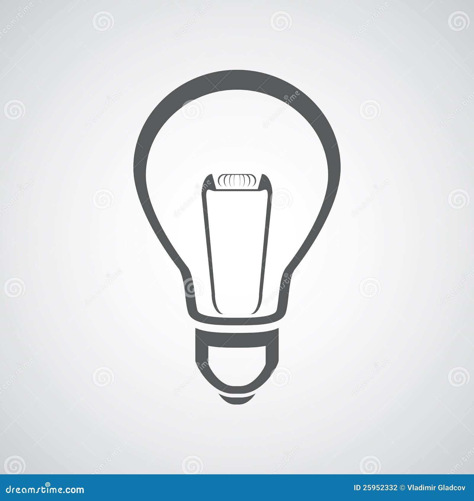 Icona della lampadina illustrazione vettoriale. Illustrazione di ...