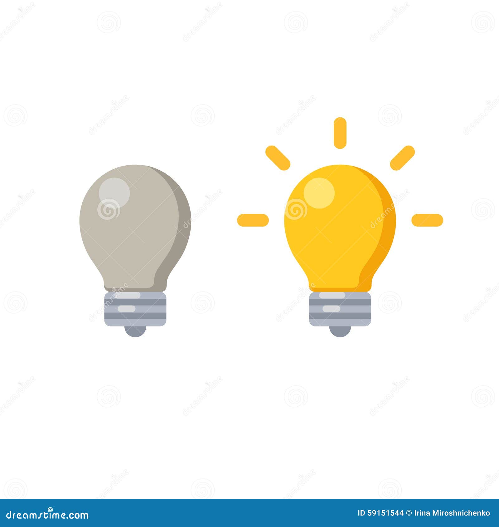 Icona della lampadina illustrazione vettoriale. Illustrazione di ...