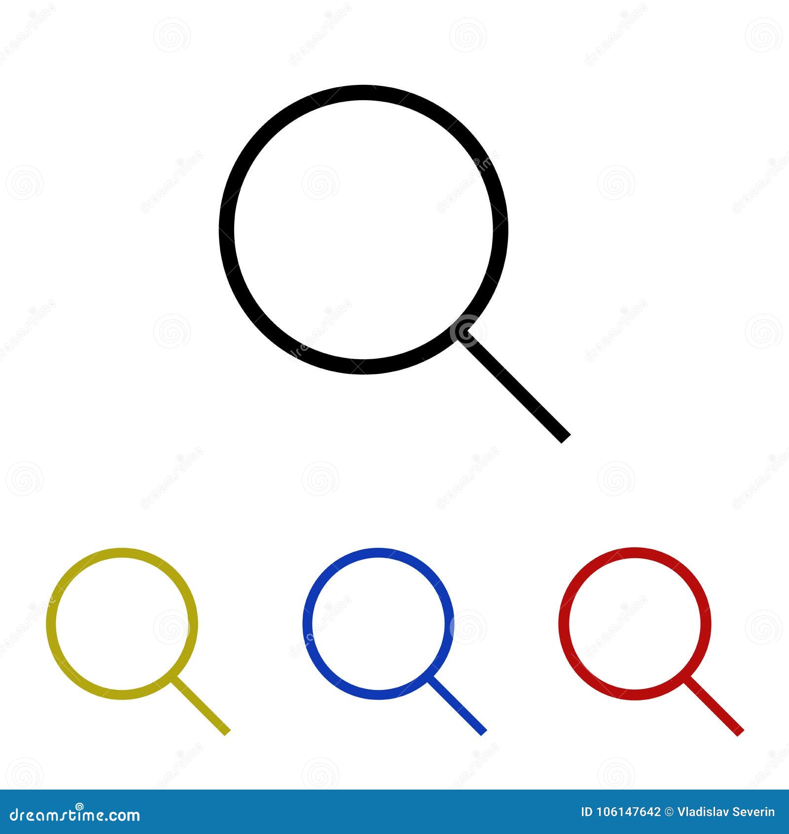 Icona della lente illustrazione vettoriale. Illustrazione di ...