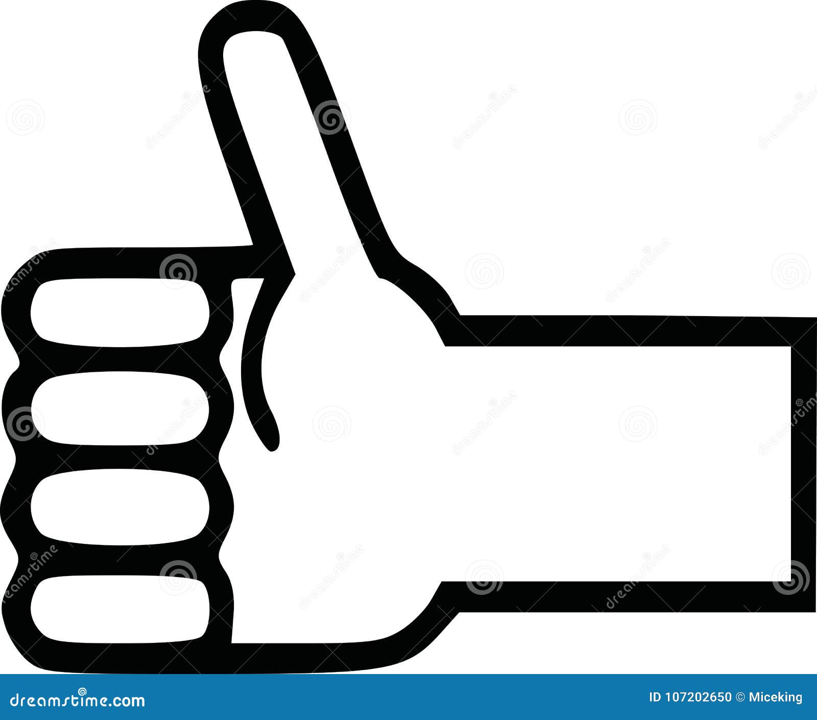 Icona Della Mano Con Il Pollice Su Illustrazione Vettoriale ...