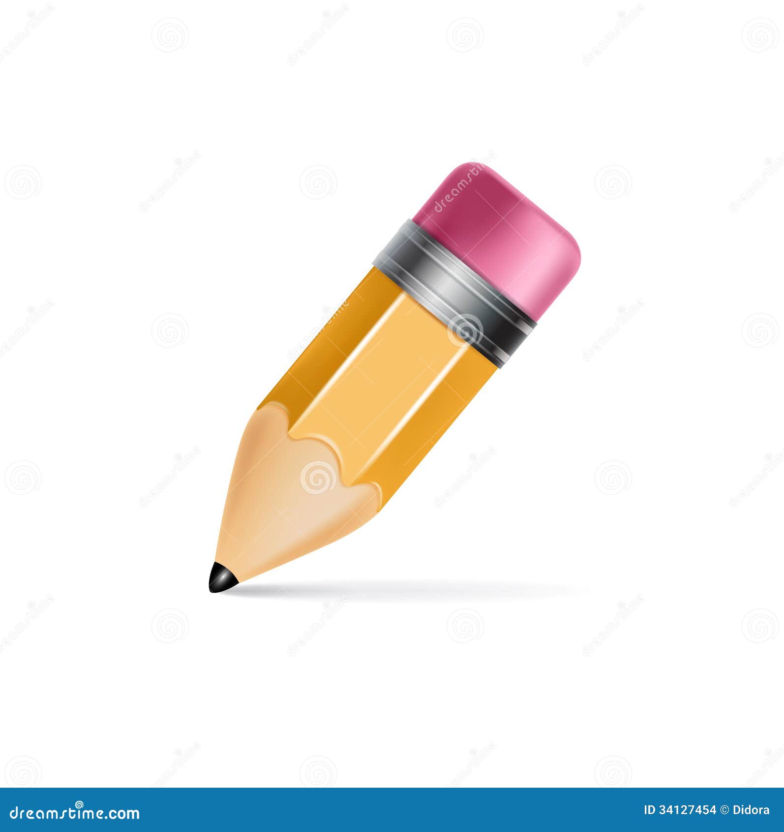 Icona Della Matita Isolata Su Bianco Illustrazione Vettoriale ...