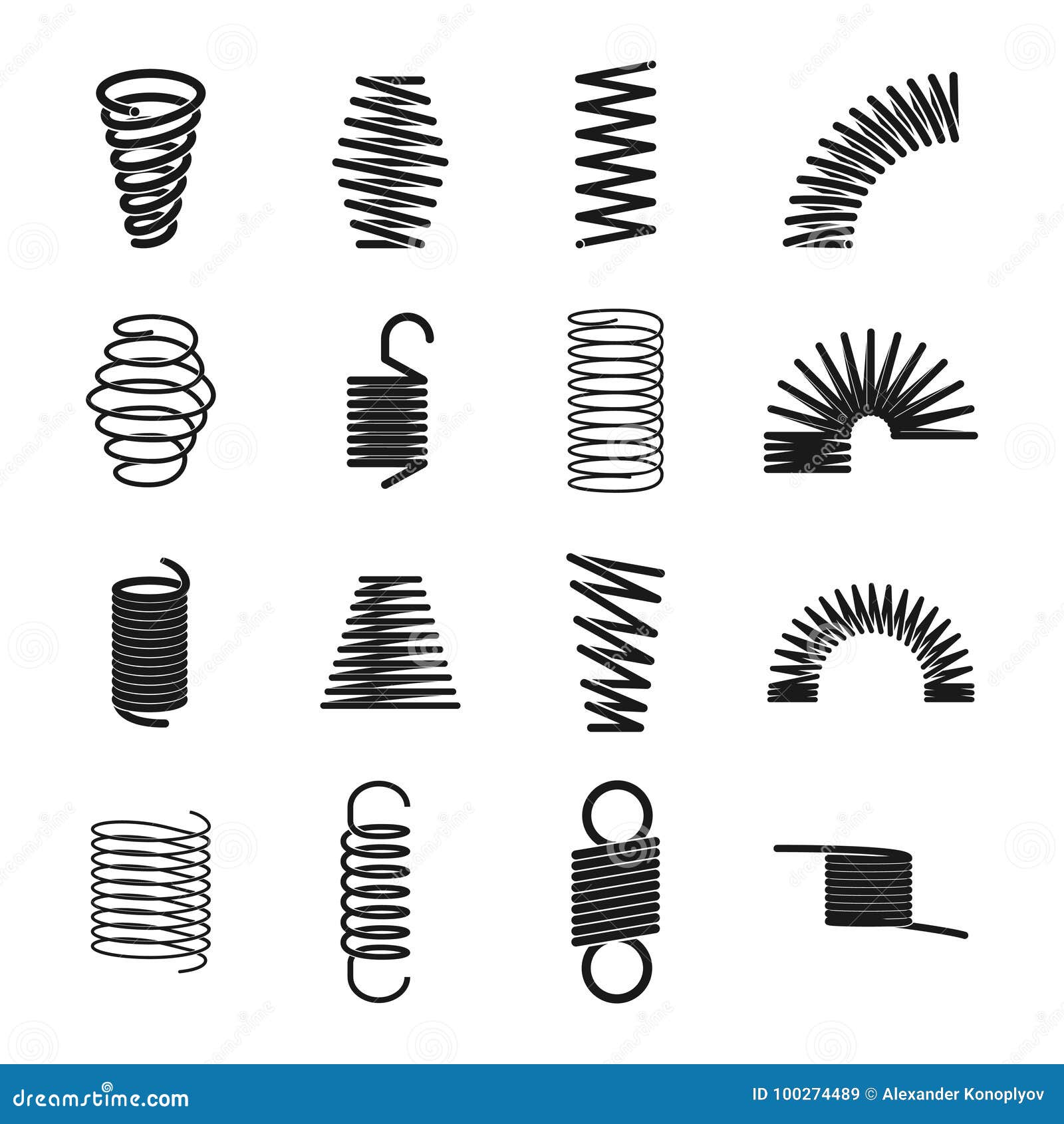 Icona Della Molla Del Metallo Illustrazione Vettoriale - Illustrazione ...