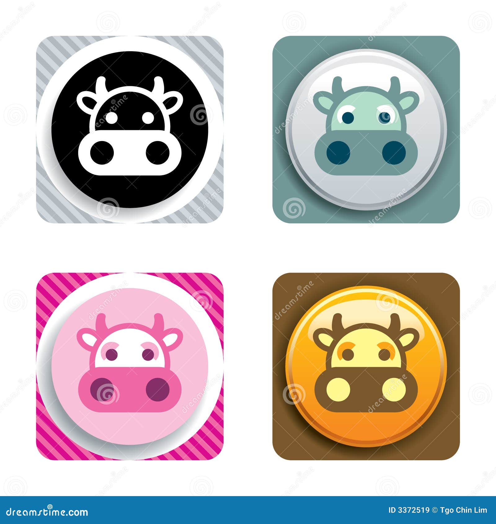 Icona della mucca illustrazione vettoriale. Illustrazione di pets - 3372519