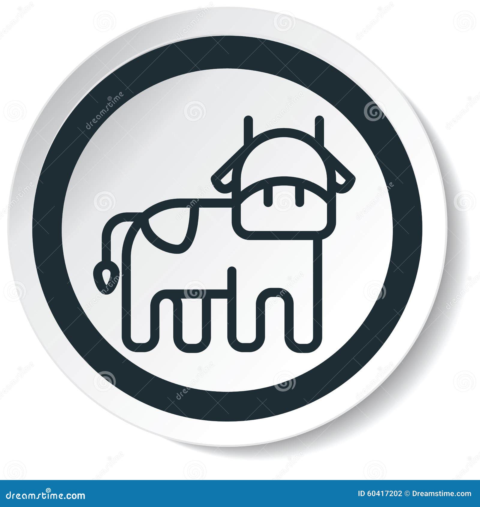 Icona della mucca illustrazione di stock. Illustrazione di agricoltura ...