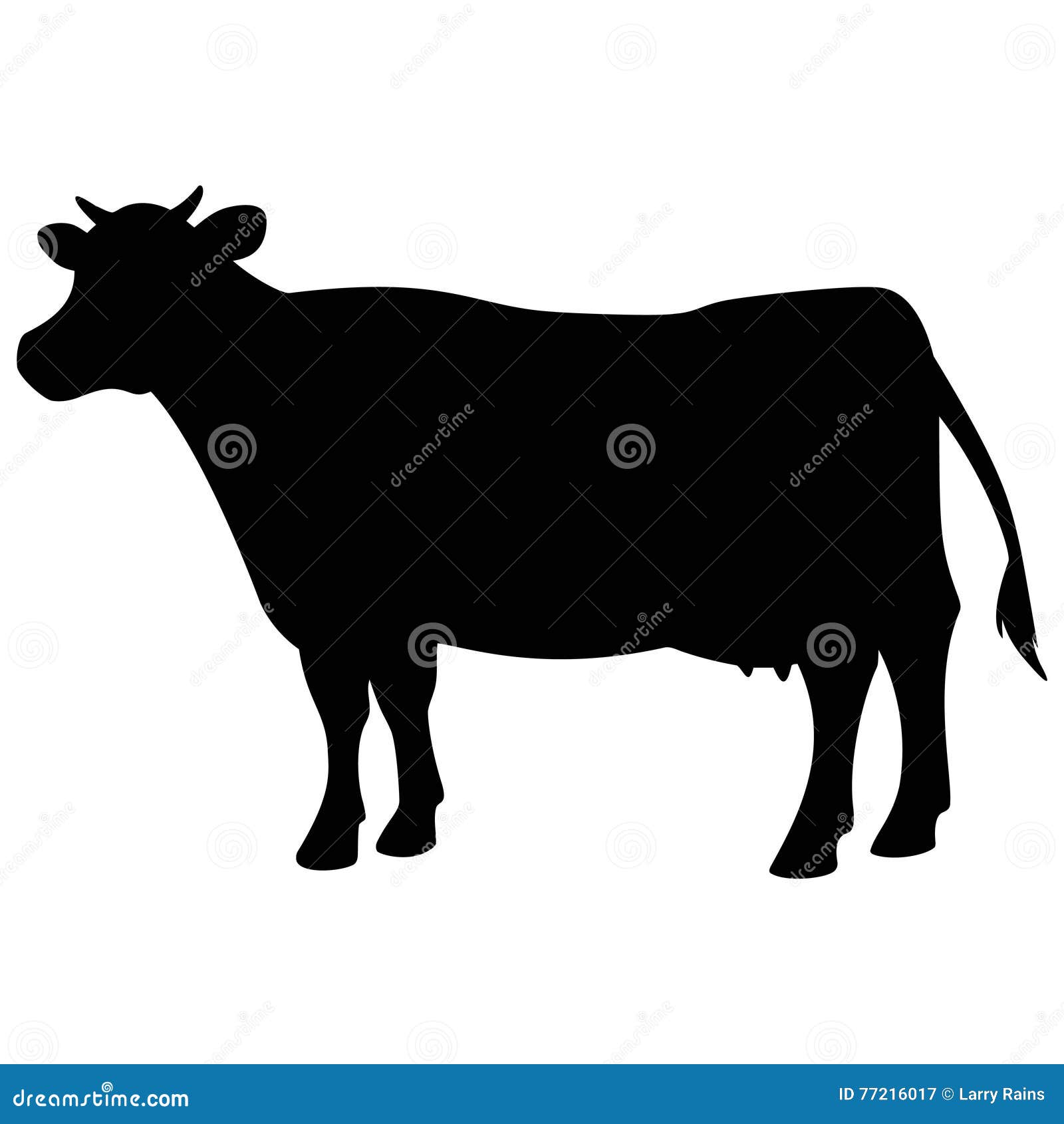 Icona della mucca illustrazione vettoriale. Illustrazione di corni ...