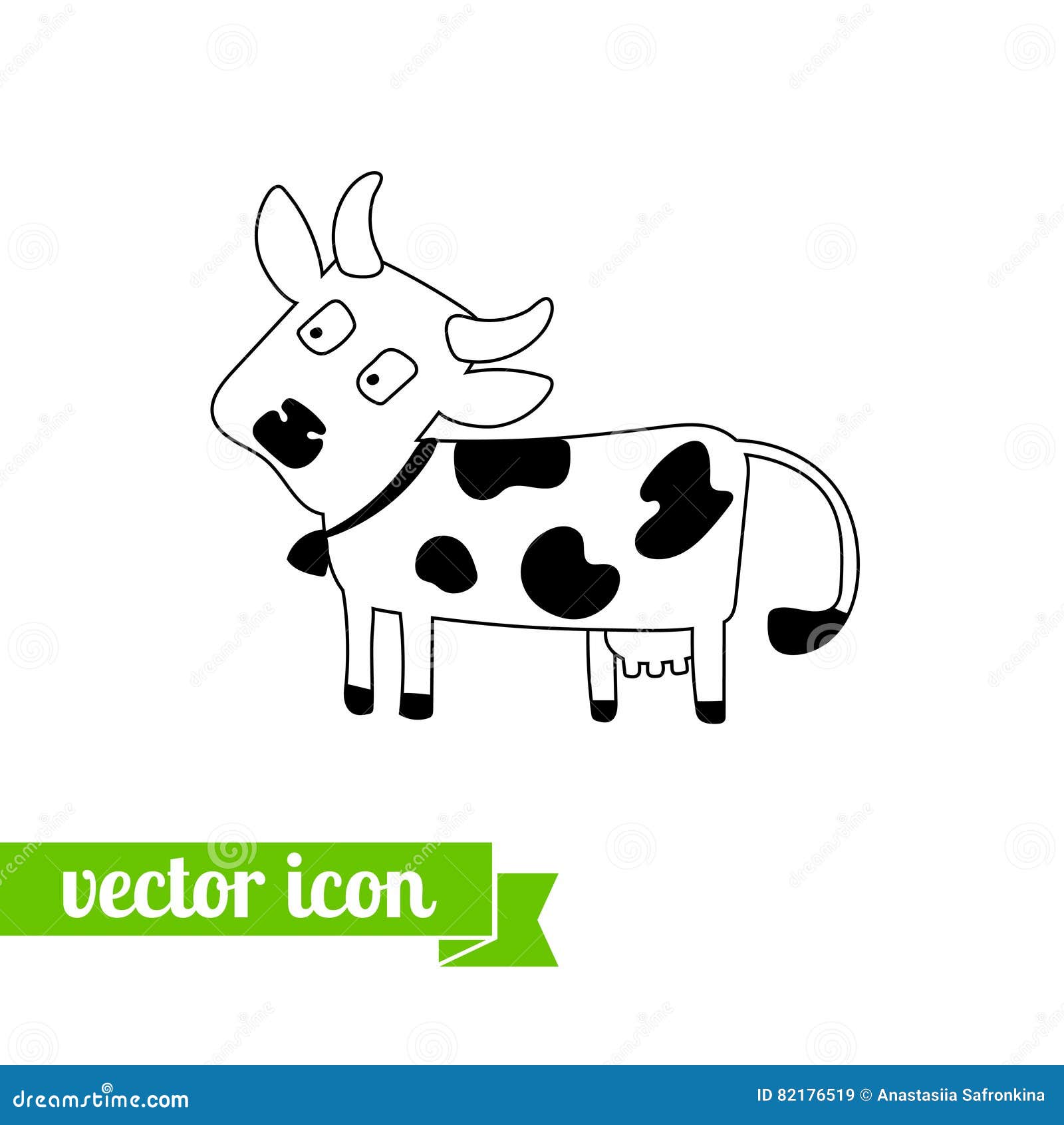 Icona 4 della mucca illustrazione di stock. Illustrazione di ...