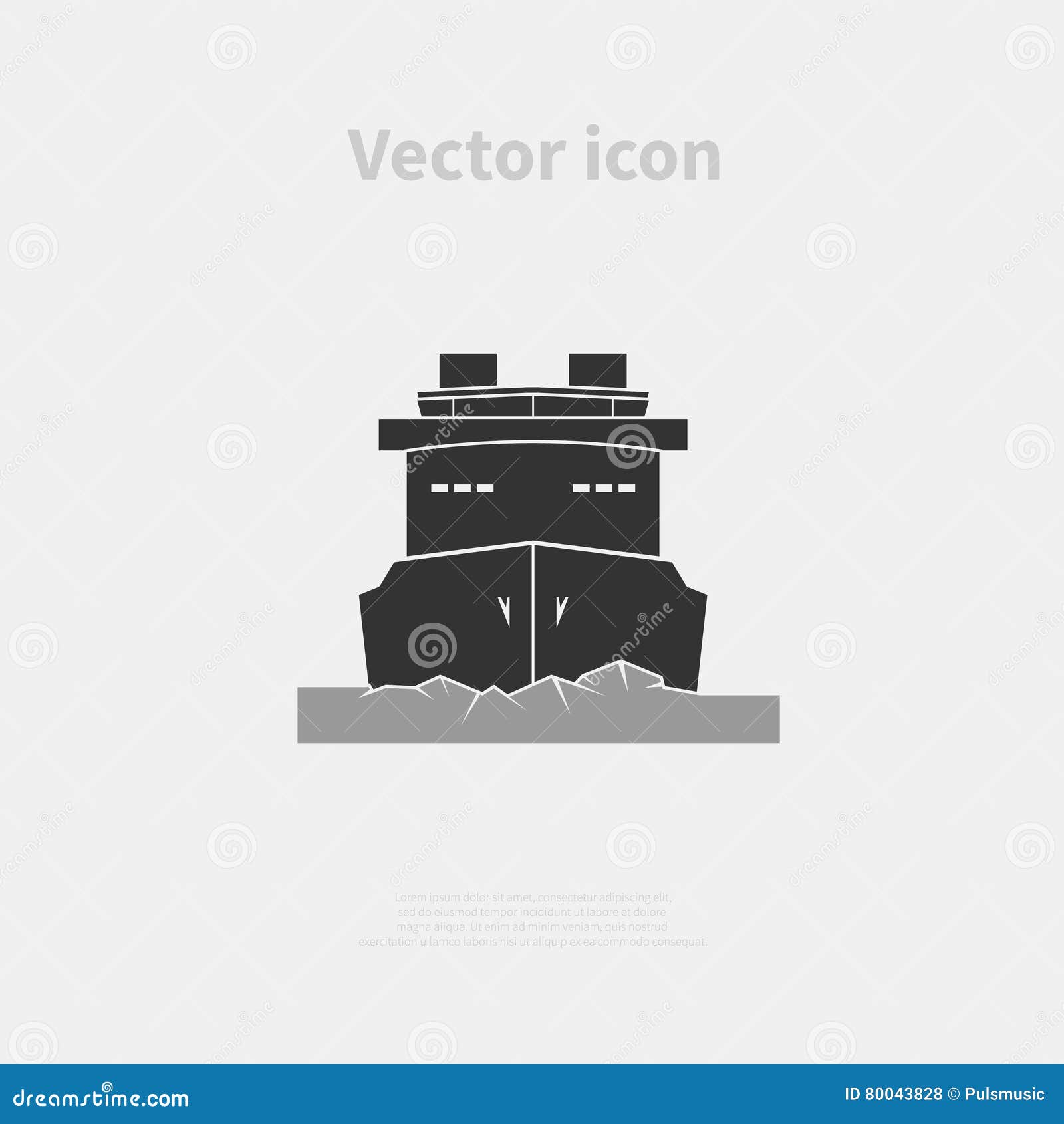 Icona Della Nave Del Rompighiaccio Illustrazione Vettoriale ...