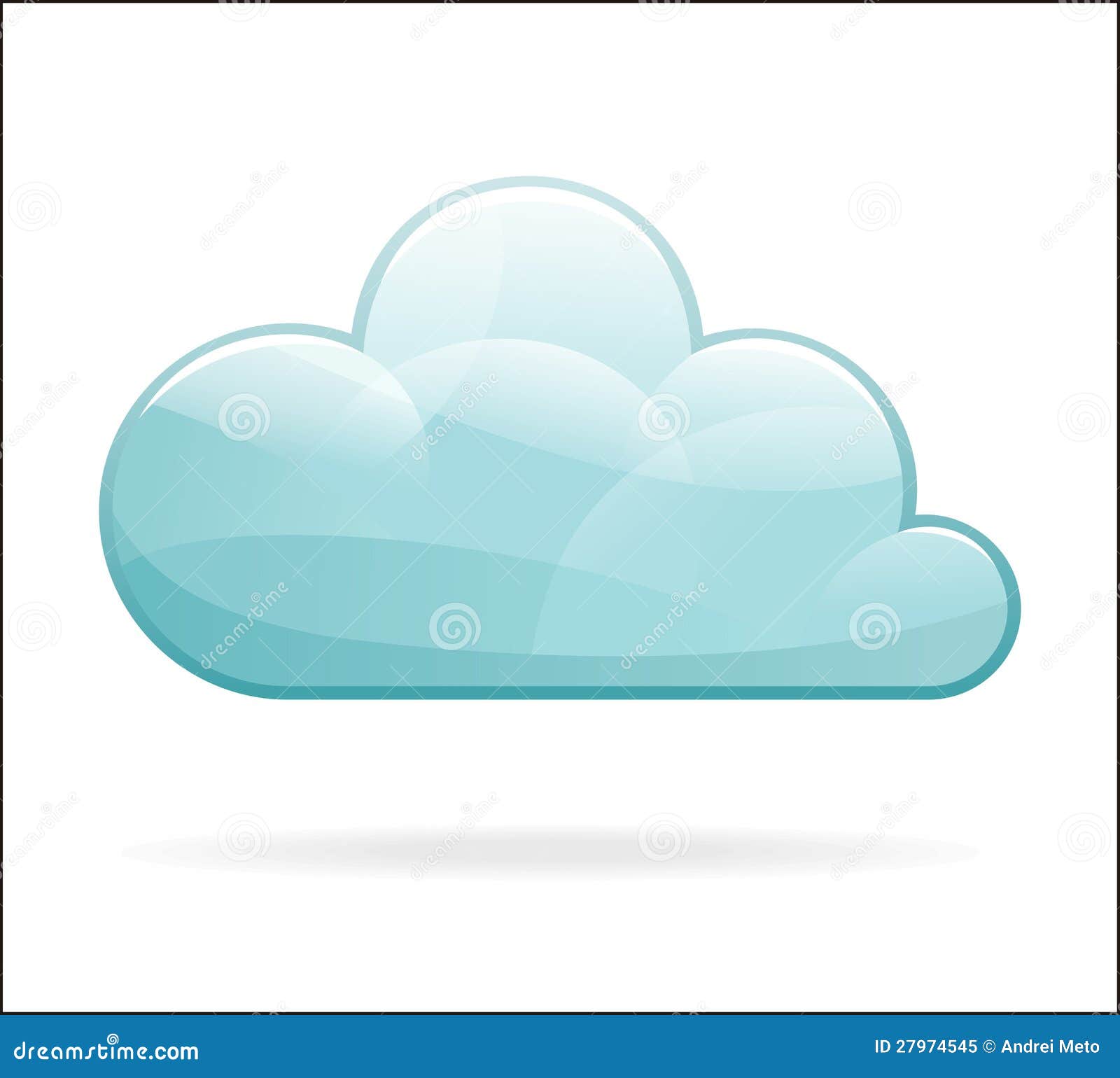 Icona della nuvola illustrazione vettoriale. Illustrazione di ...