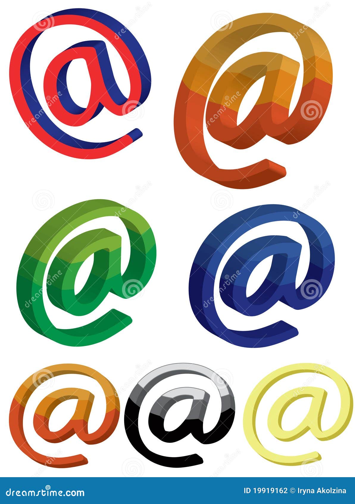 Icona della posta, 3d illustrazione vettoriale. Illustrazione di arte ...