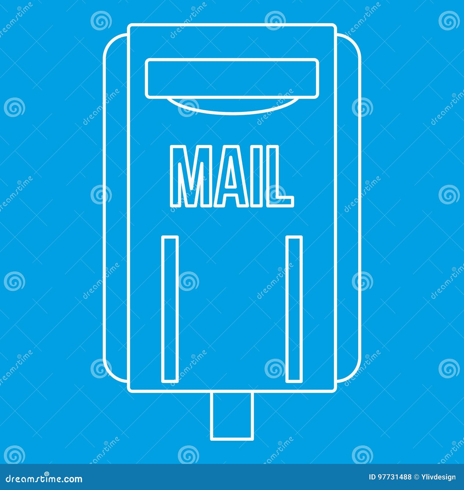 Icona Della Posta Della Cassetta Delle Lettere, Stile Del Profilo ...