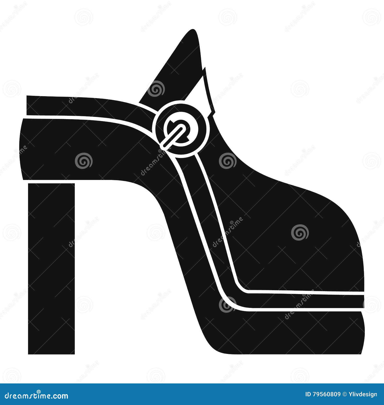 Icona Della Scarpa Delle Donne, Stile Semplice Illustrazione Vettoriale ...