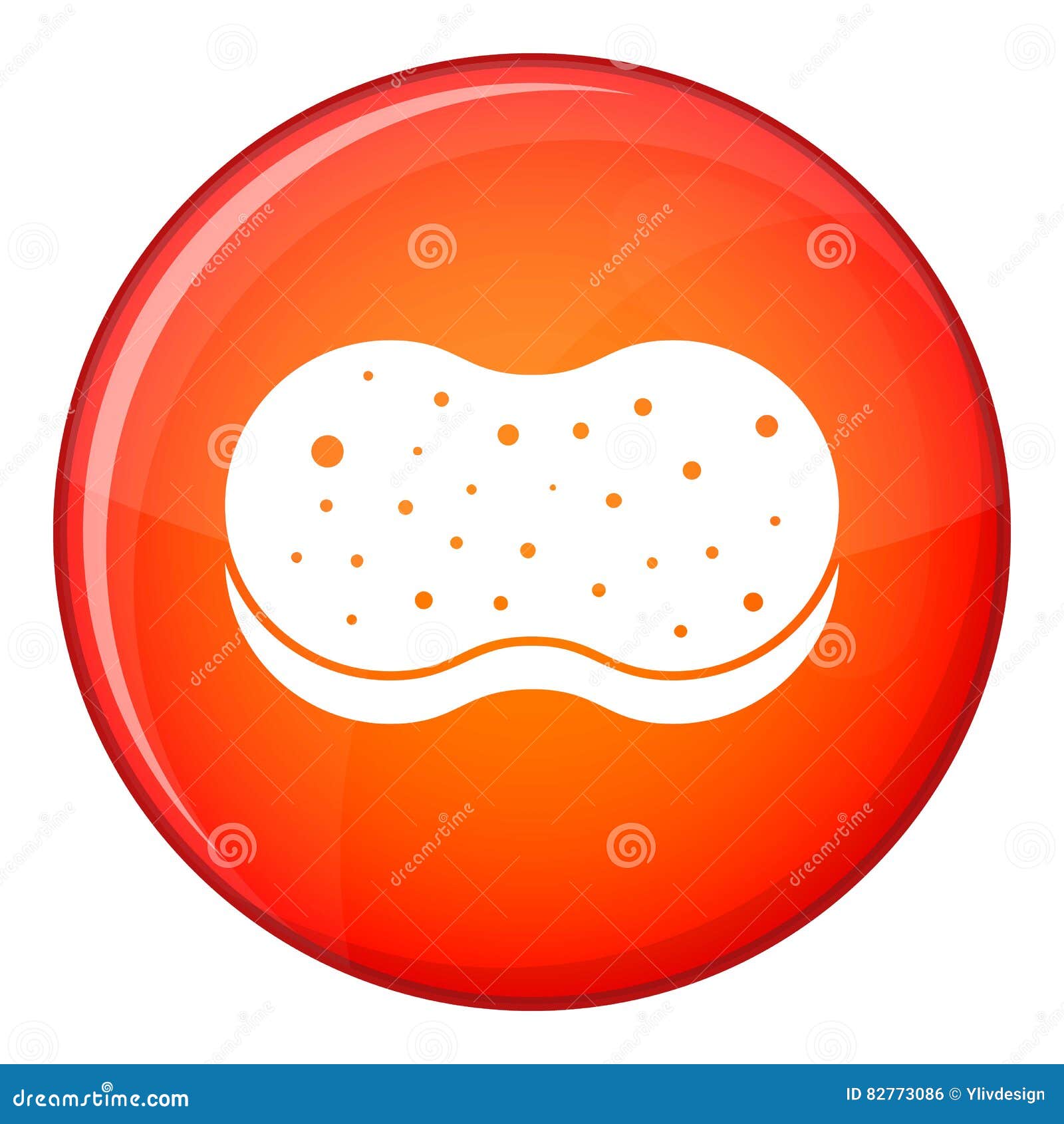 Icona Della Schiuma Della Spugna, Stile Piano Illustrazione Vettoriale ...