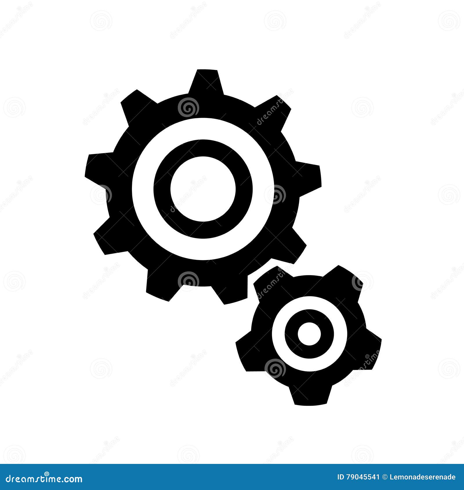 Icona Della Siluetta Degli Ingranaggi Dei Denti Illustrazione ...