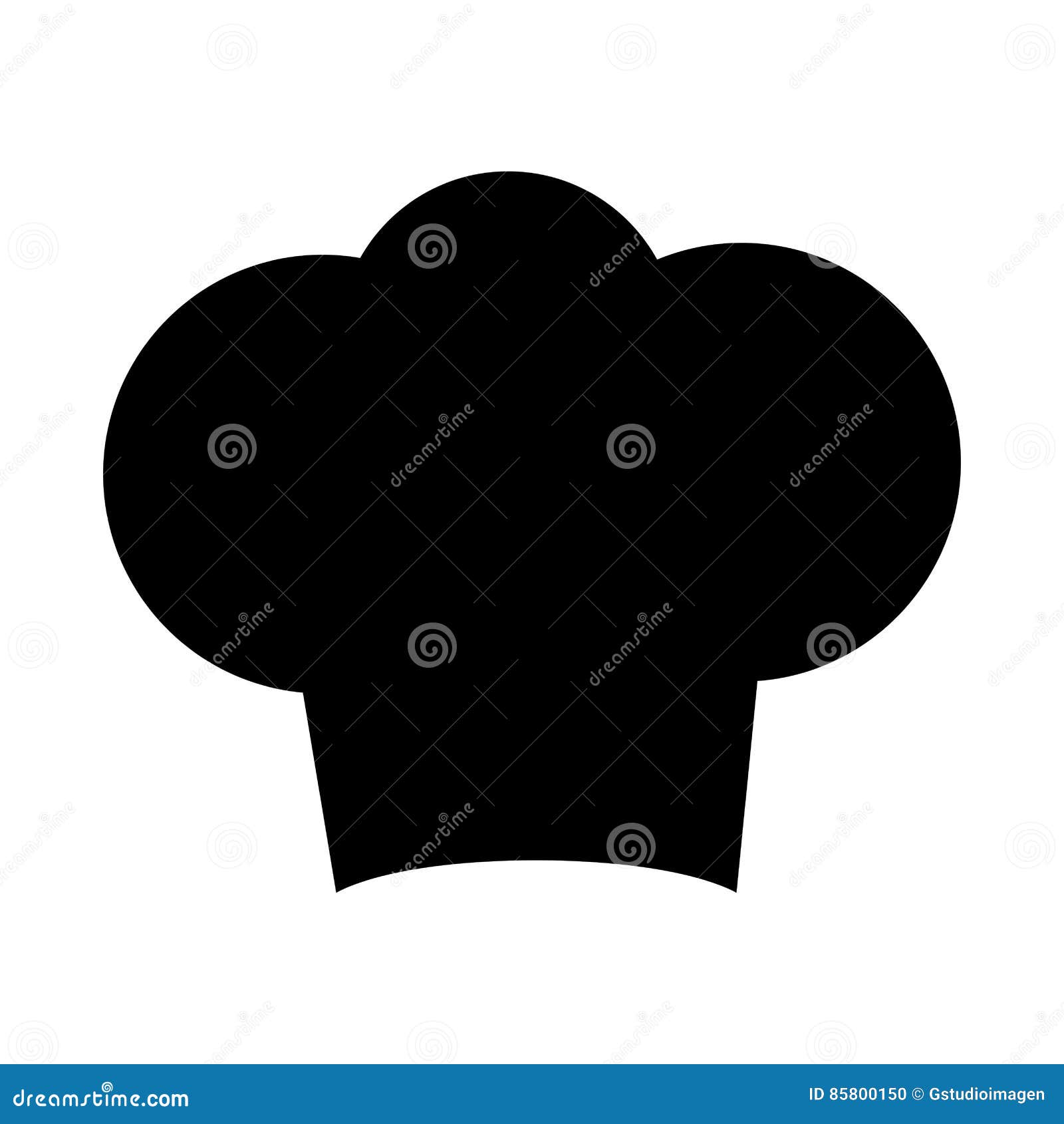 Icona Della Siluetta Del Cappello Del Cuoco Unico Illustrazione ...