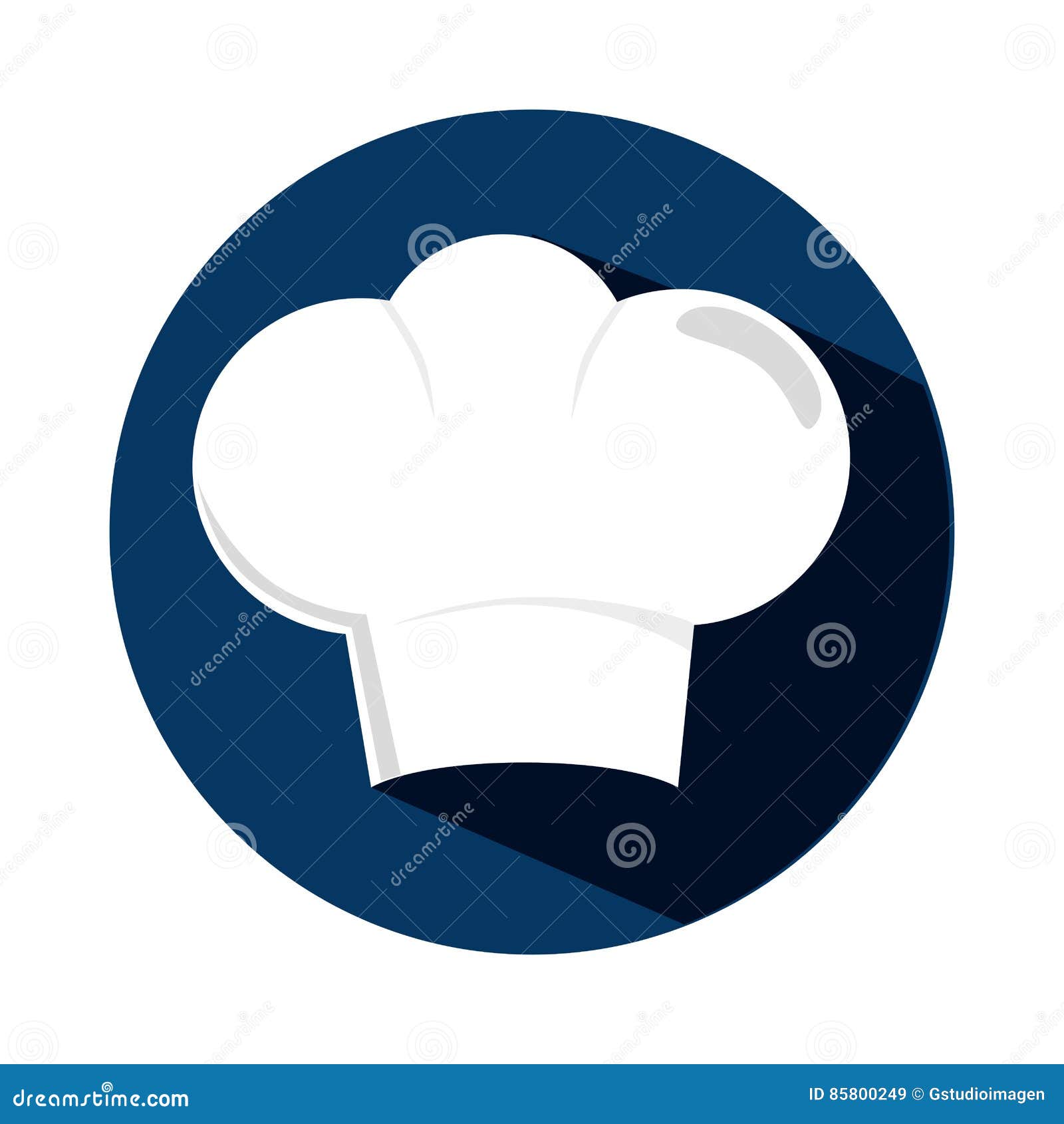 Icona Della Siluetta Del Cappello Del Cuoco Unico Illustrazione ...