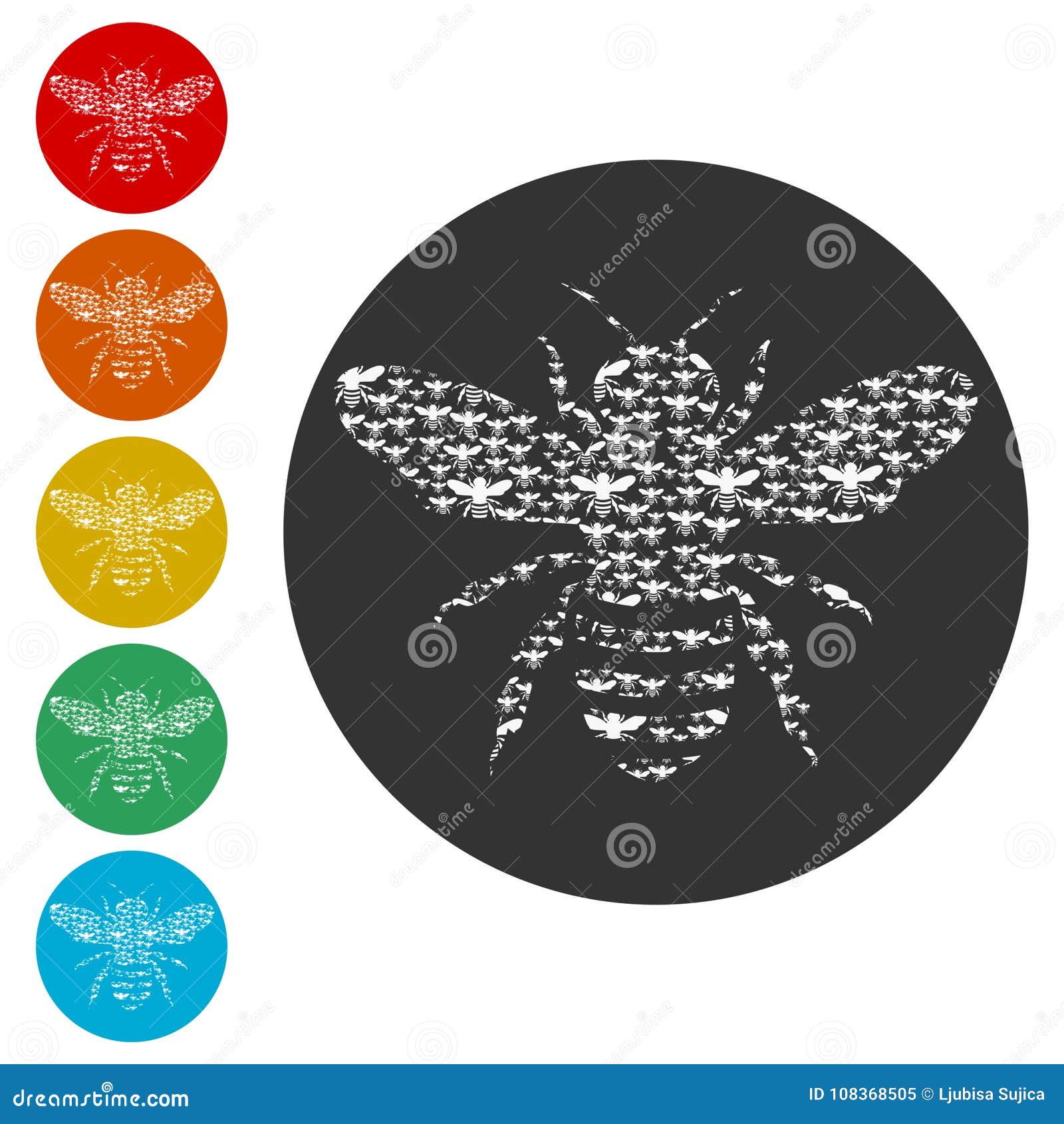 Icona Della Siluetta Dell'ape Illustrazione Vettoriale - Illustrazione ...