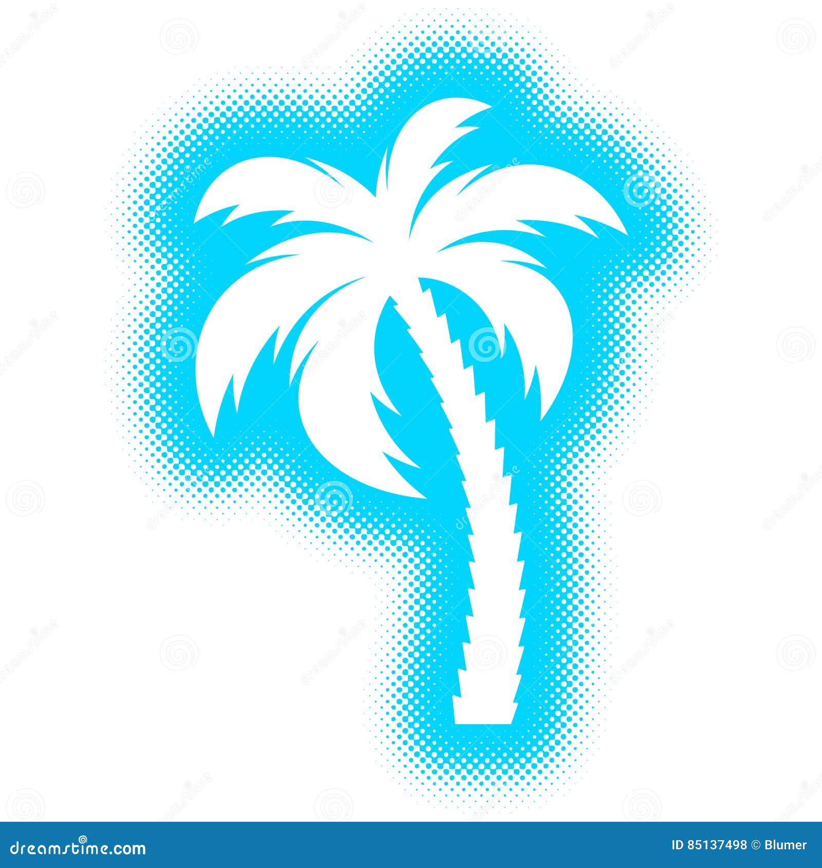 Icona Della Siluetta Della Palma Di Vettore Illustrazione Vettoriale ...