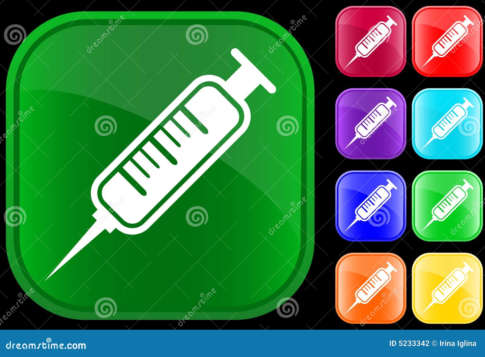 Icona della siringa illustrazione vettoriale. Illustrazione di cura ...