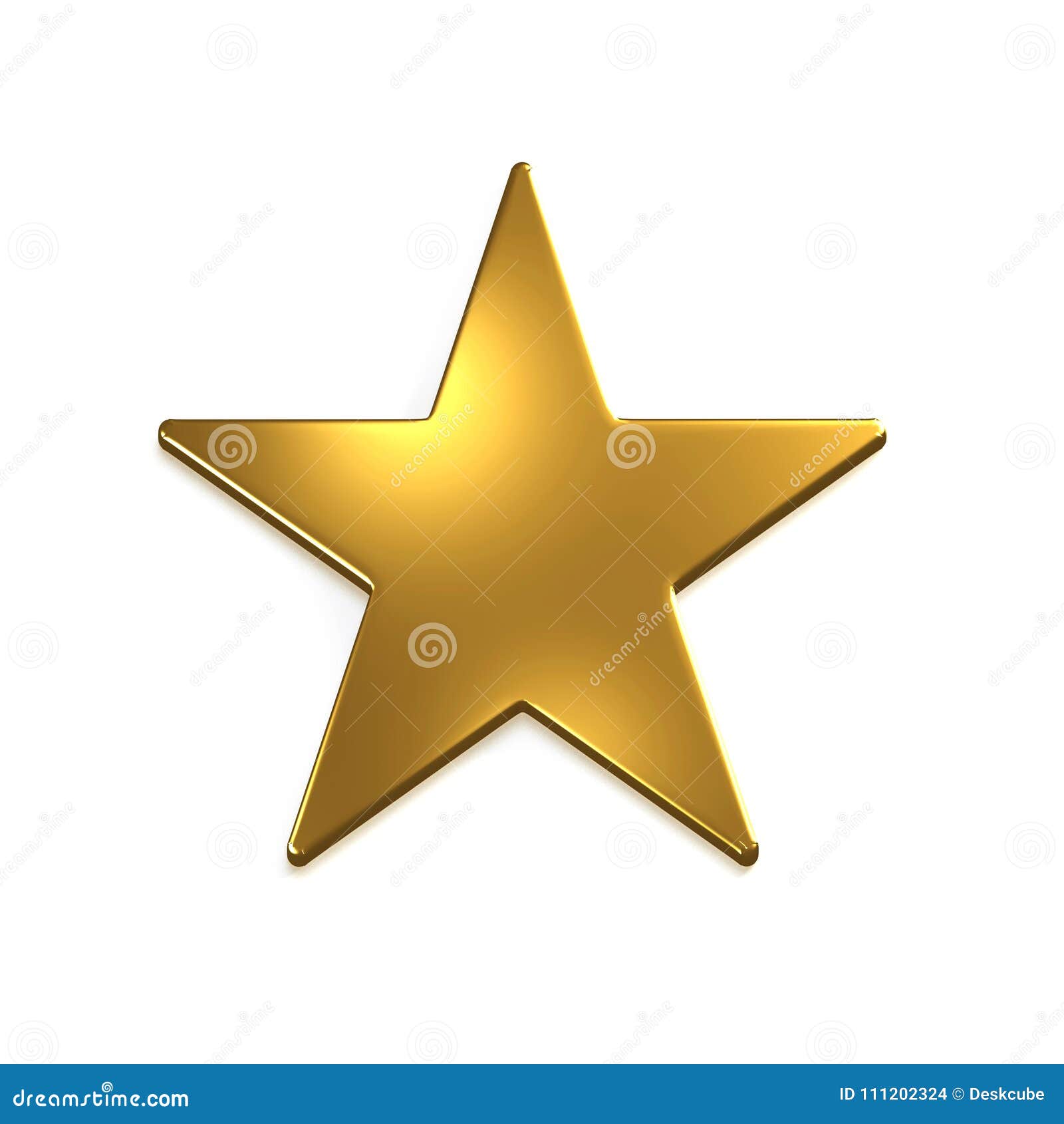 Icona Della Stella D'oro L'oro 3D Rende L'illustrazione Illustrazione ...