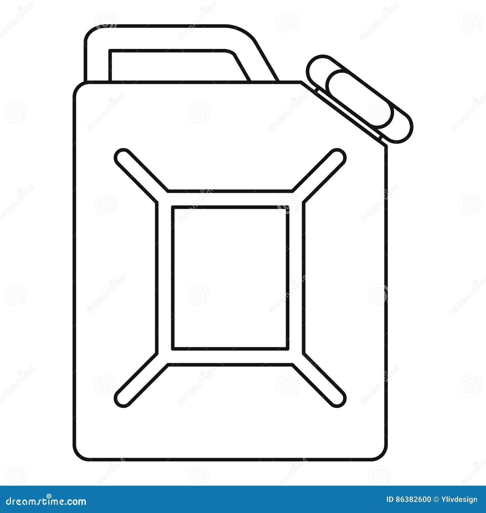 Icona Della Tanica, Stile Del Profilo Illustrazione Vettoriale ...