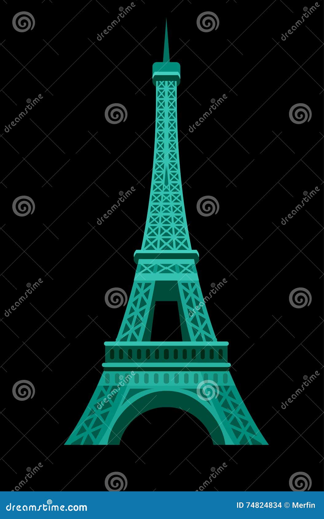 Icona Della Torre Eiffel Di Parigi Illustrazione Vettoriale ...
