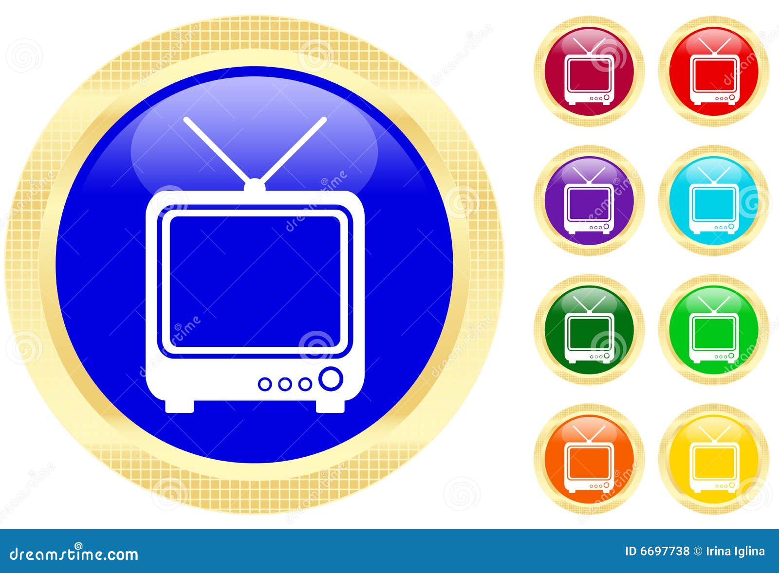 Icona della TV illustrazione vettoriale. Illustrazione di elettronico ...