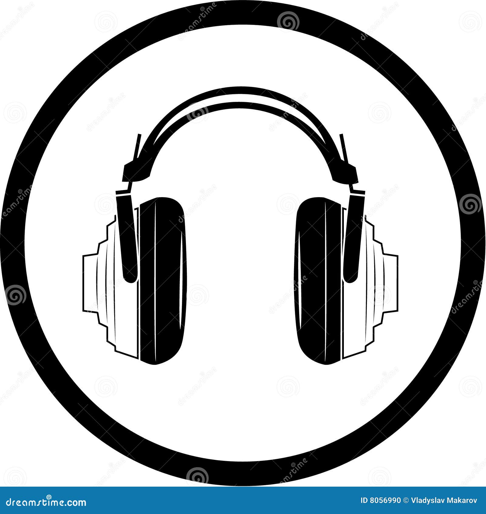 Icona Delle Cuffie Di Vettore Illustrazione Vettoriale - Illustrazione ...
