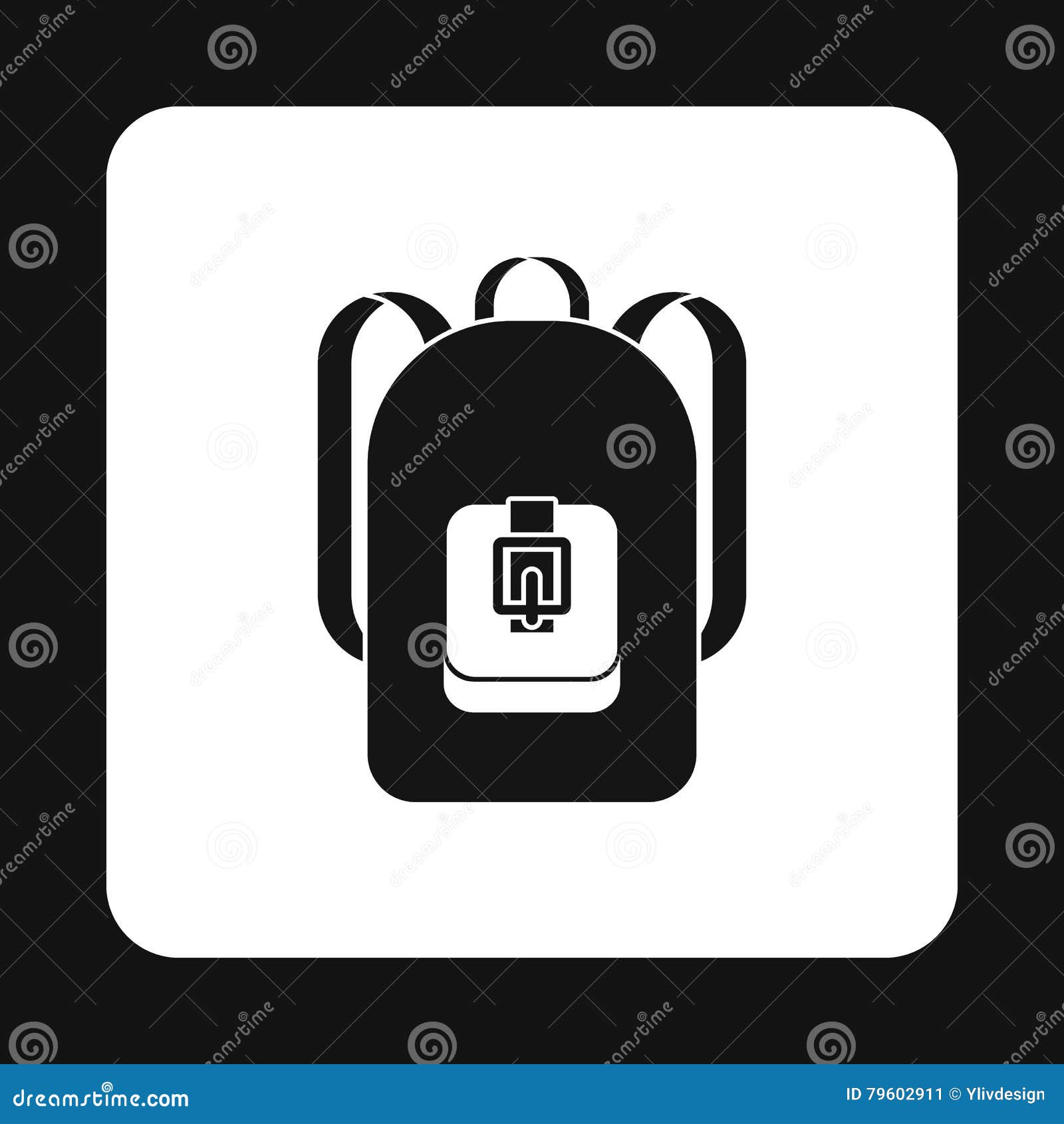 Icona Dello Zaino Della Scuola, Stile Semplice Illustrazione Vettoriale ...