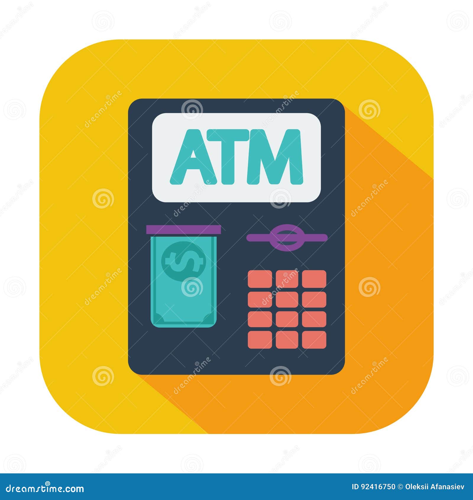 Icona di bancomat illustrazione vettoriale. Illustrazione di commercio ...