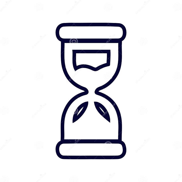Icona di clessidra illustrazione vettoriale. Illustrazione di misura ...