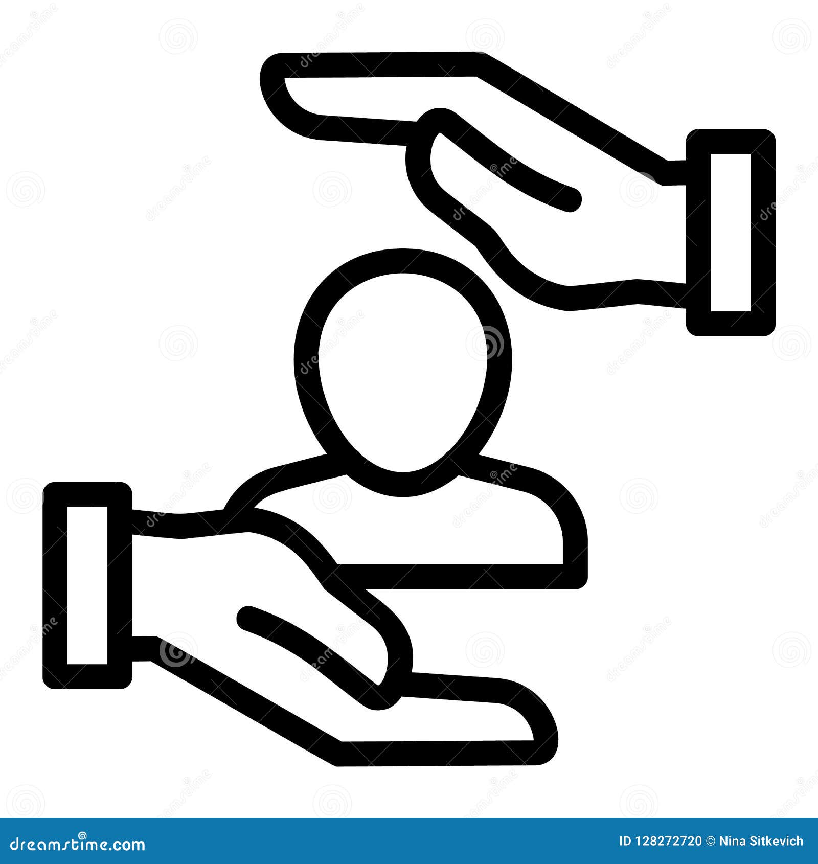 Icona Di Cura Del Cliente, Stile Del Profilo Illustrazione Vettoriale ...