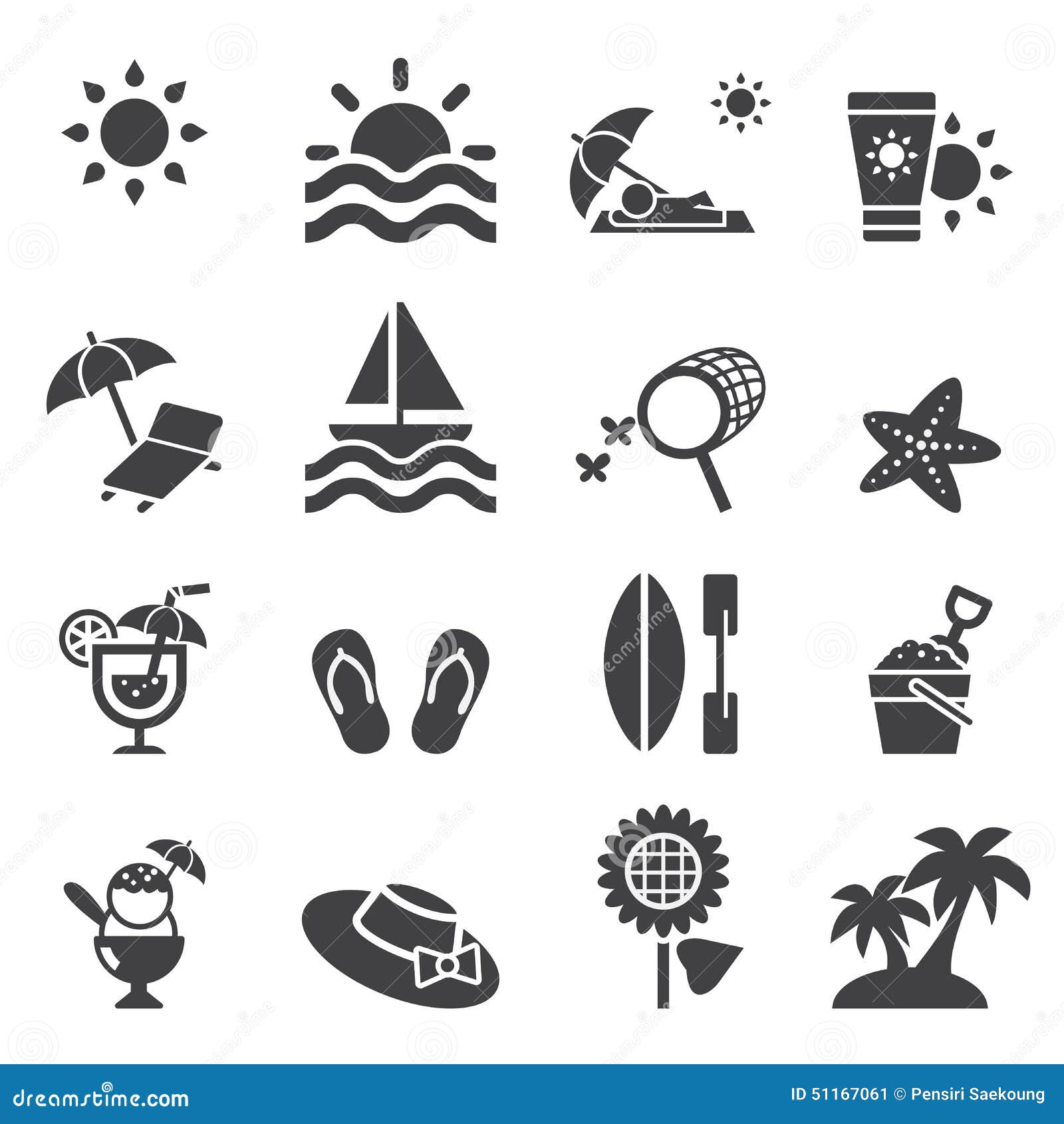 Icona di estate illustrazione vettoriale. Illustrazione di rilassamento ...