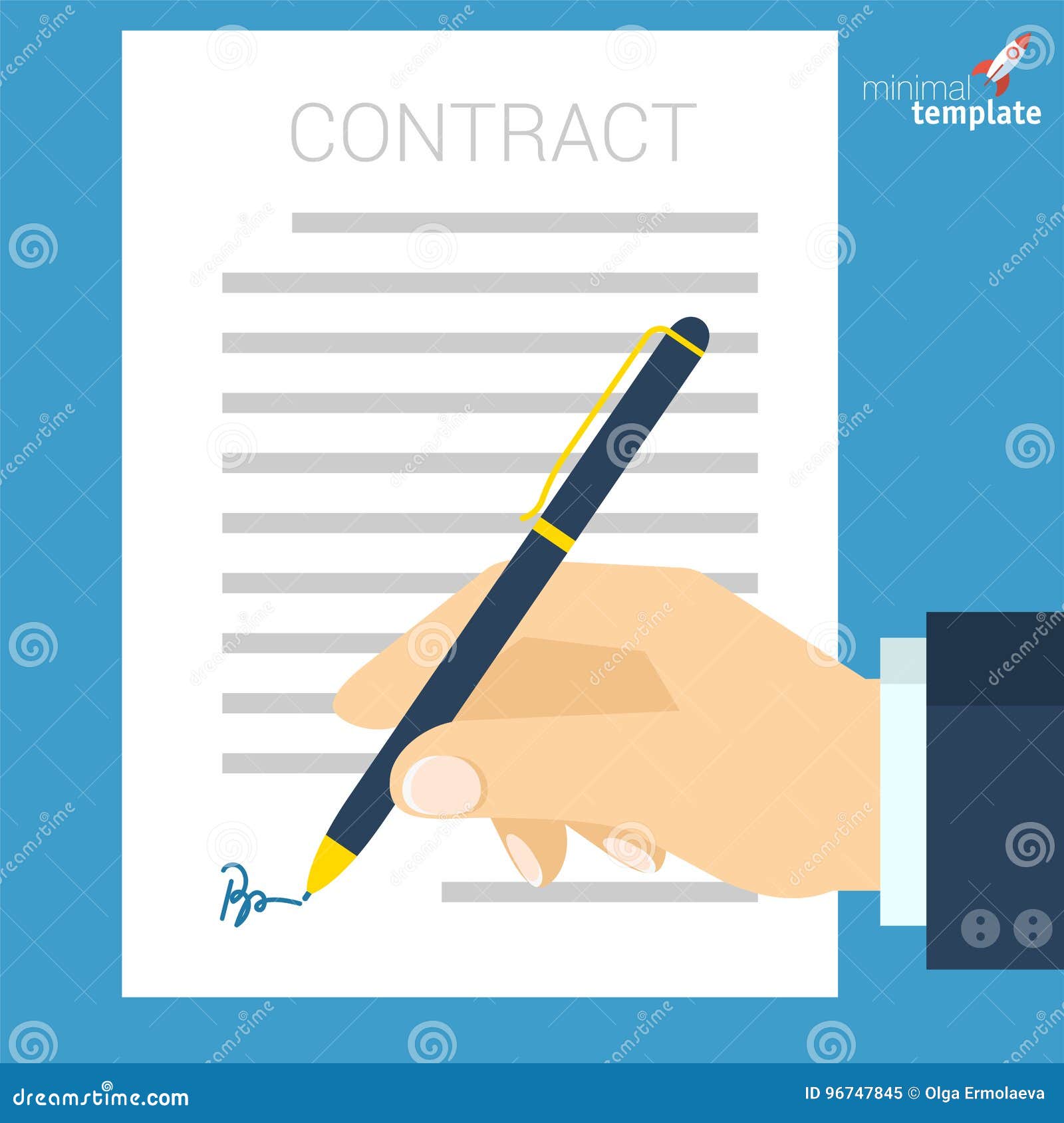 Icona Di Firma Di Vettore Del Documento Illustrazione Vettoriale ...