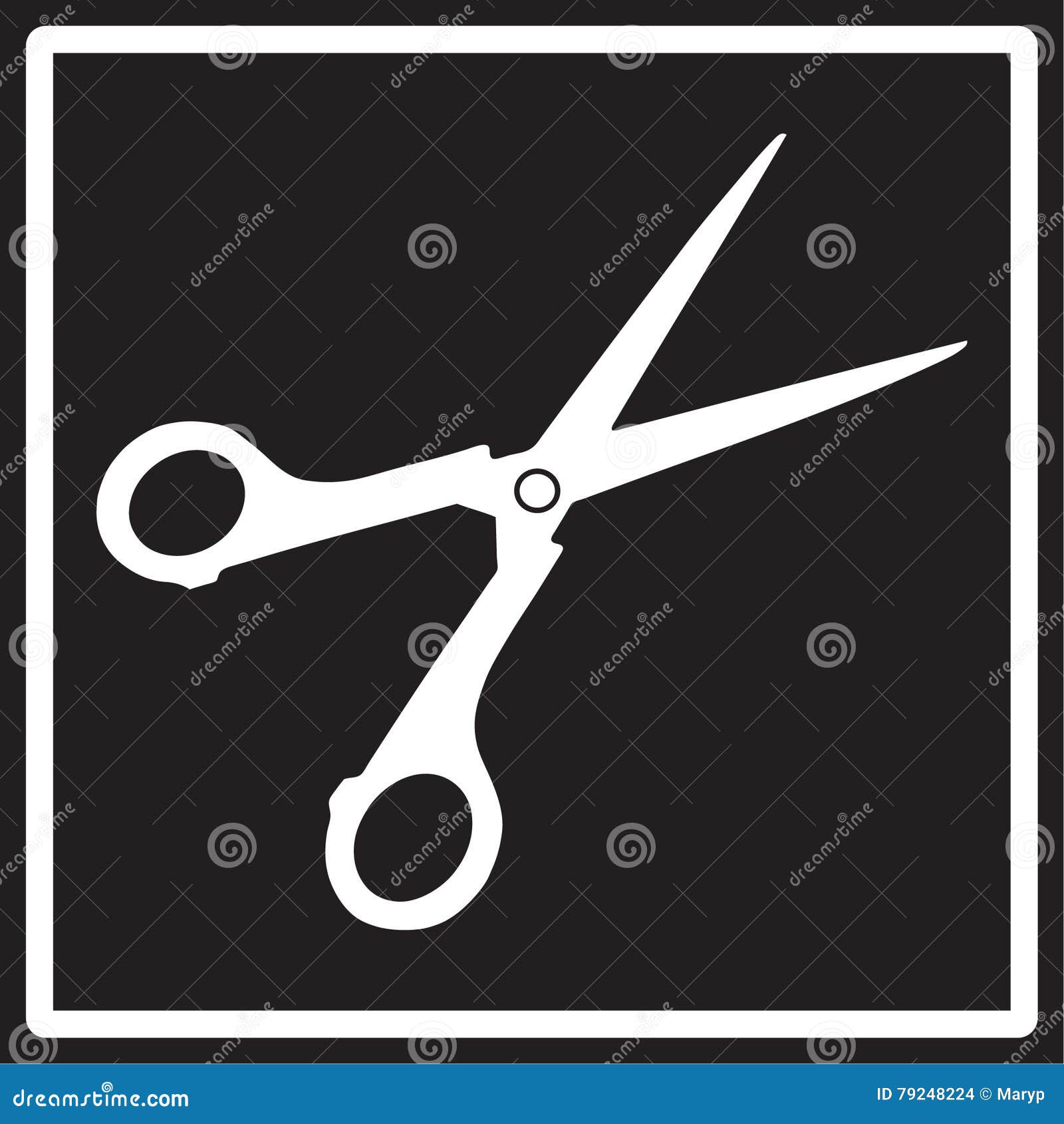 Icona di forbici illustrazione vettoriale. Illustrazione di bellezza ...