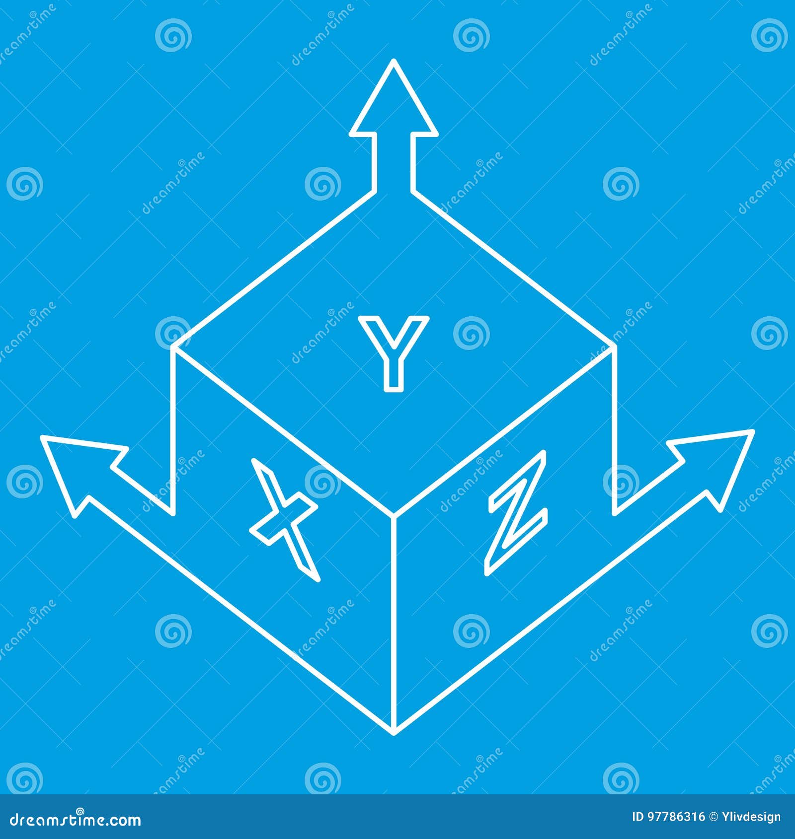 Icona Di Larghezza E Di Altezza, Stile Del Profilo Illustrazione ...