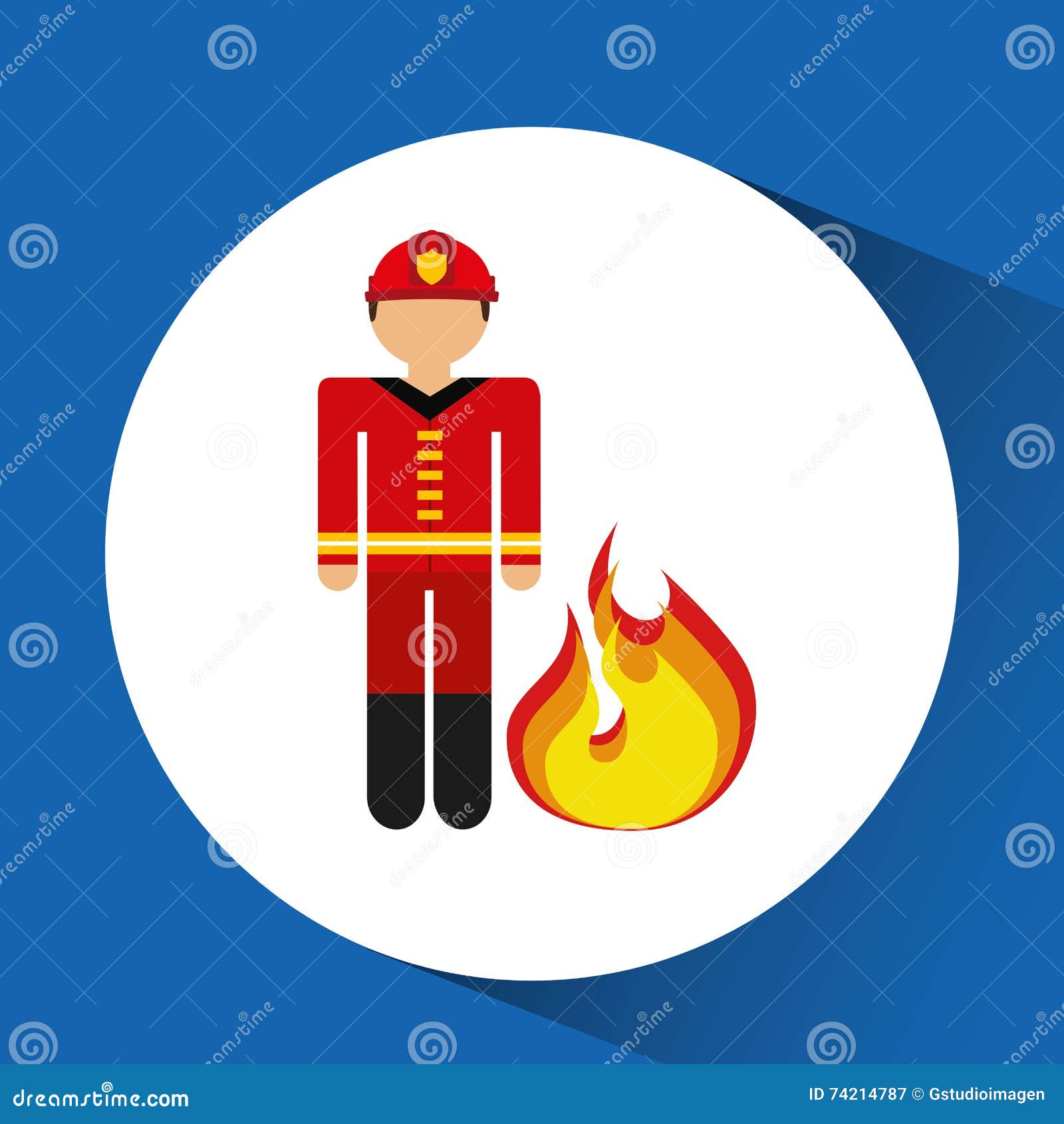 Icona Di Lavoro Del Pompiere Illustrazione di Stock - Illustrazione di ...