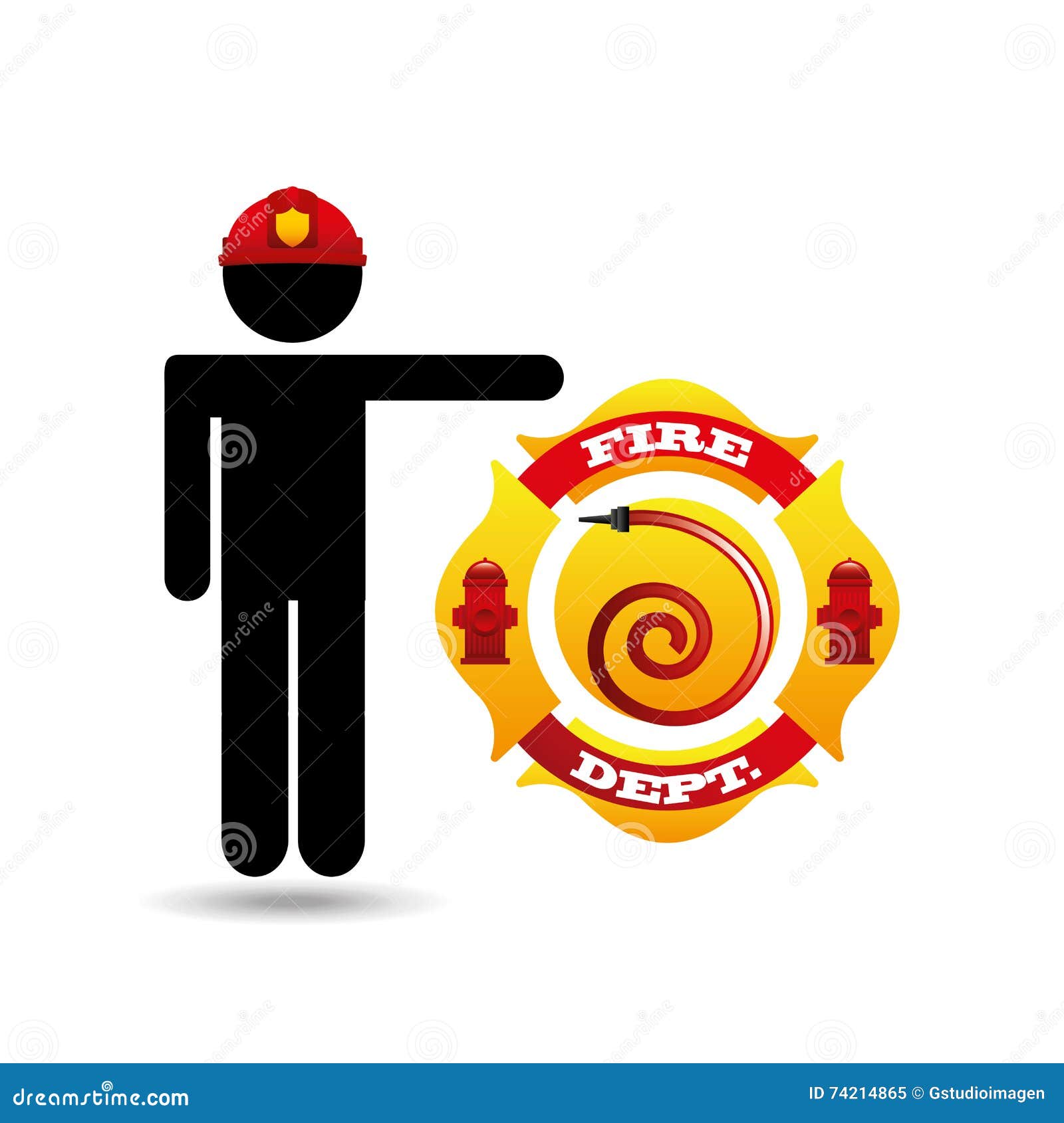 Icona Di Lavoro Del Pompiere Illustrazione di Stock - Illustrazione di ...