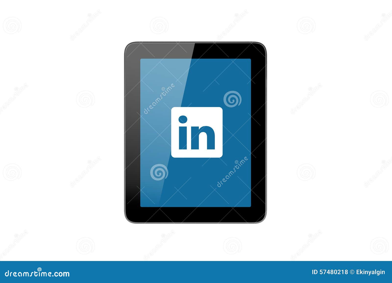 Icona Di LinkedIn Sul Pc Della Compressa Fotografia Stock Editoriale ...