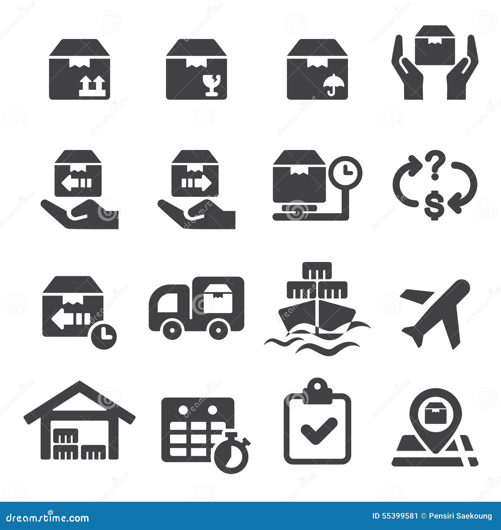 Icona di logistica illustrazione vettoriale. Illustrazione di posta ...