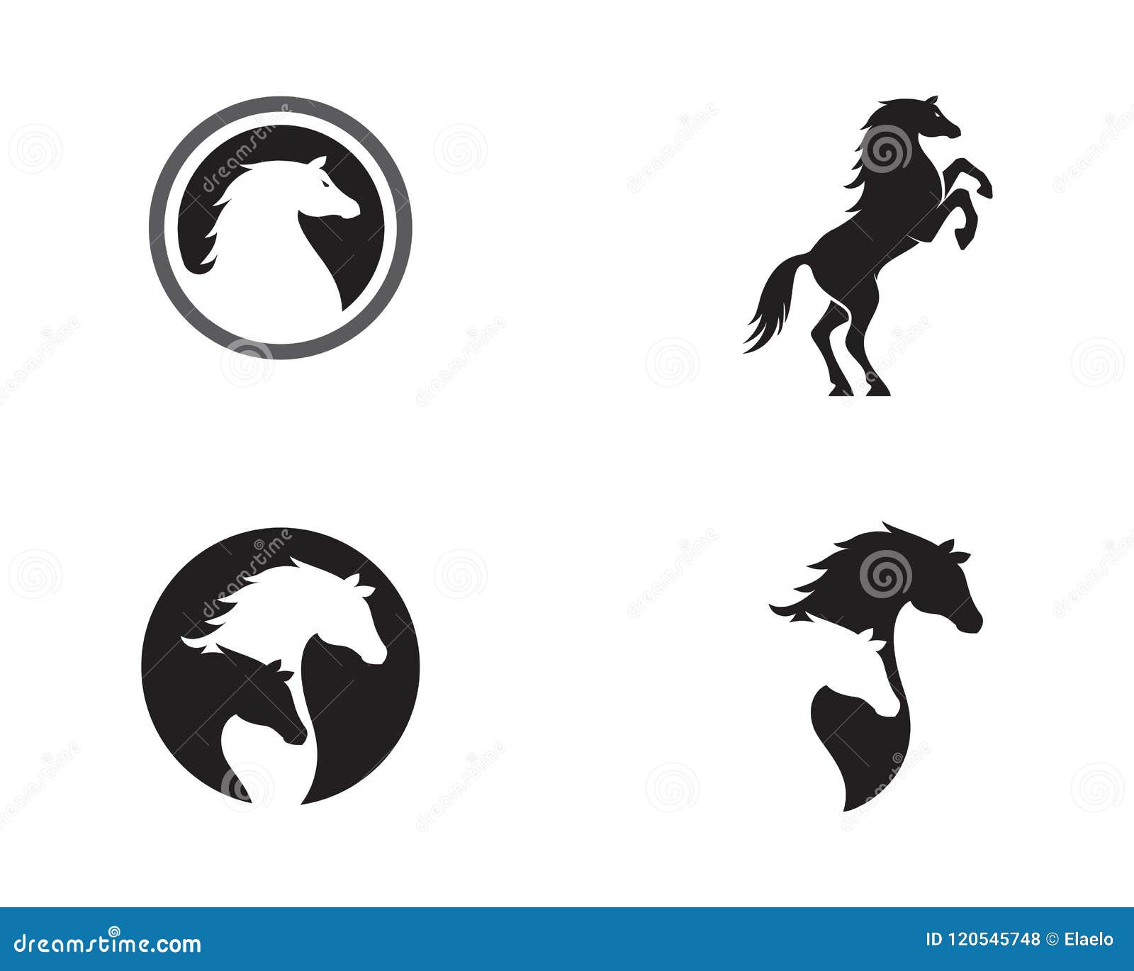 Icona Di Logo Template Vector Del Cavallo Illustrazione Vettoriale ...