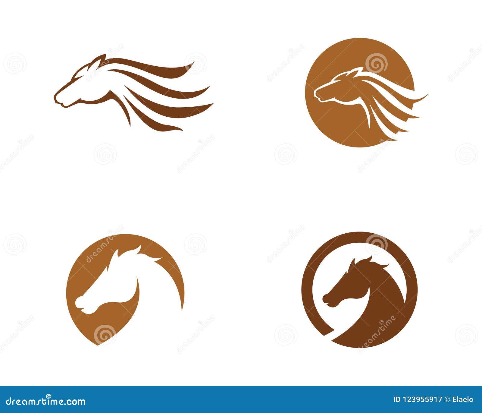 Icona Di Logo Template Vector Del Cavallo Illustrazione Vettoriale ...