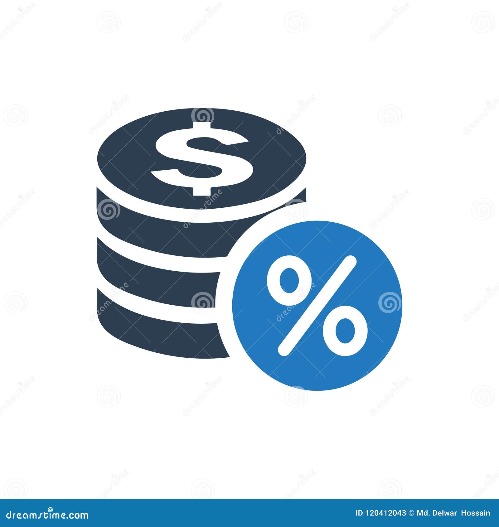 Icona Di Percentuale Dei Soldi Illustrazione Vettoriale - Illustrazione ...