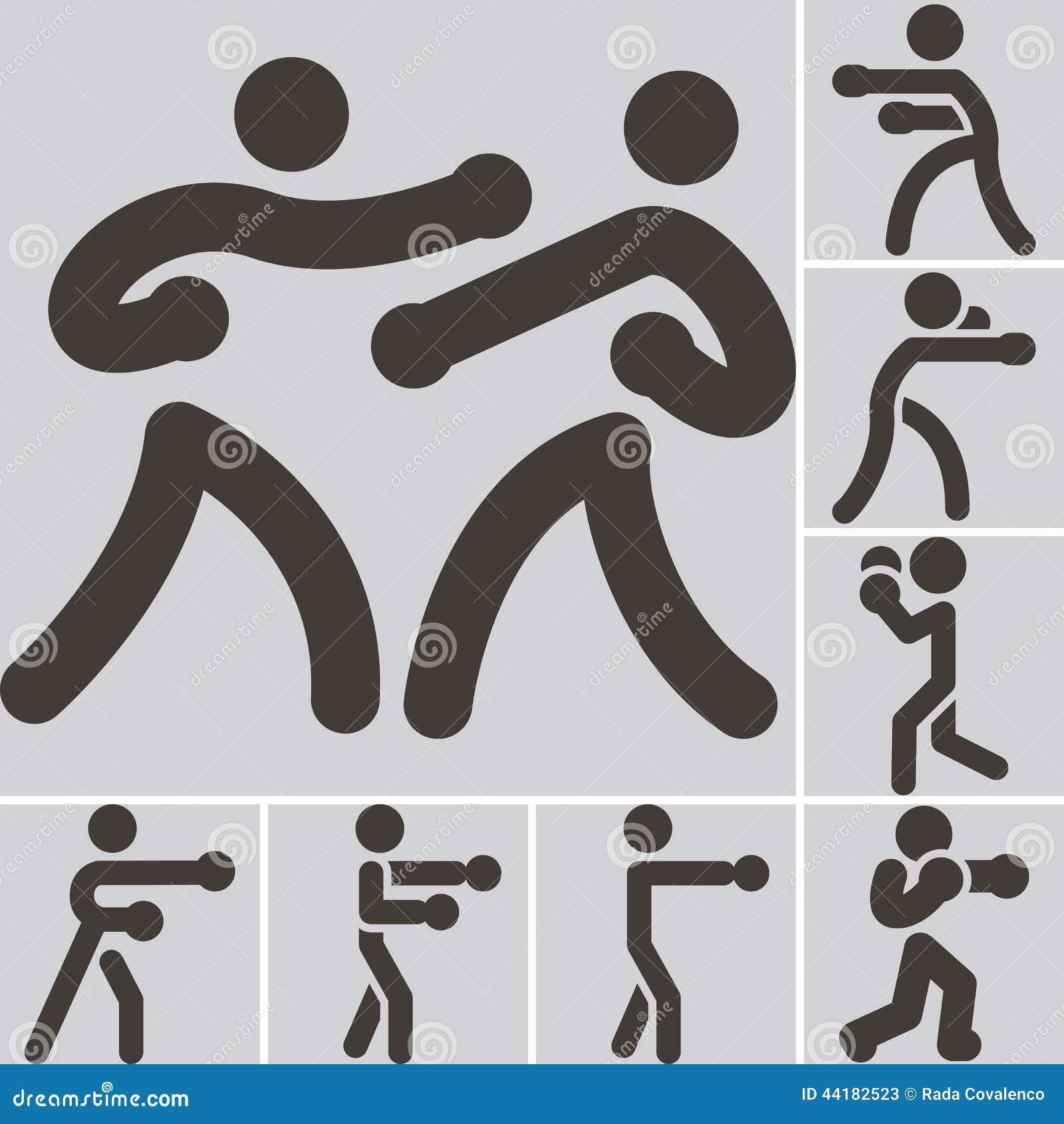 Icona di pugilato illustrazione vettoriale. Illustrazione di pugile ...