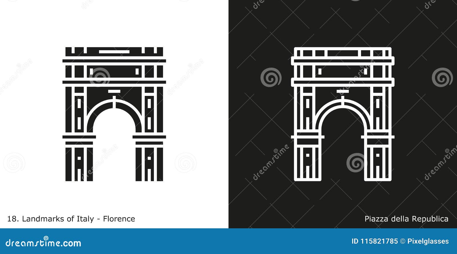 Icona Di Republica Di Della Piazza Illustrazione Vettoriale ...
