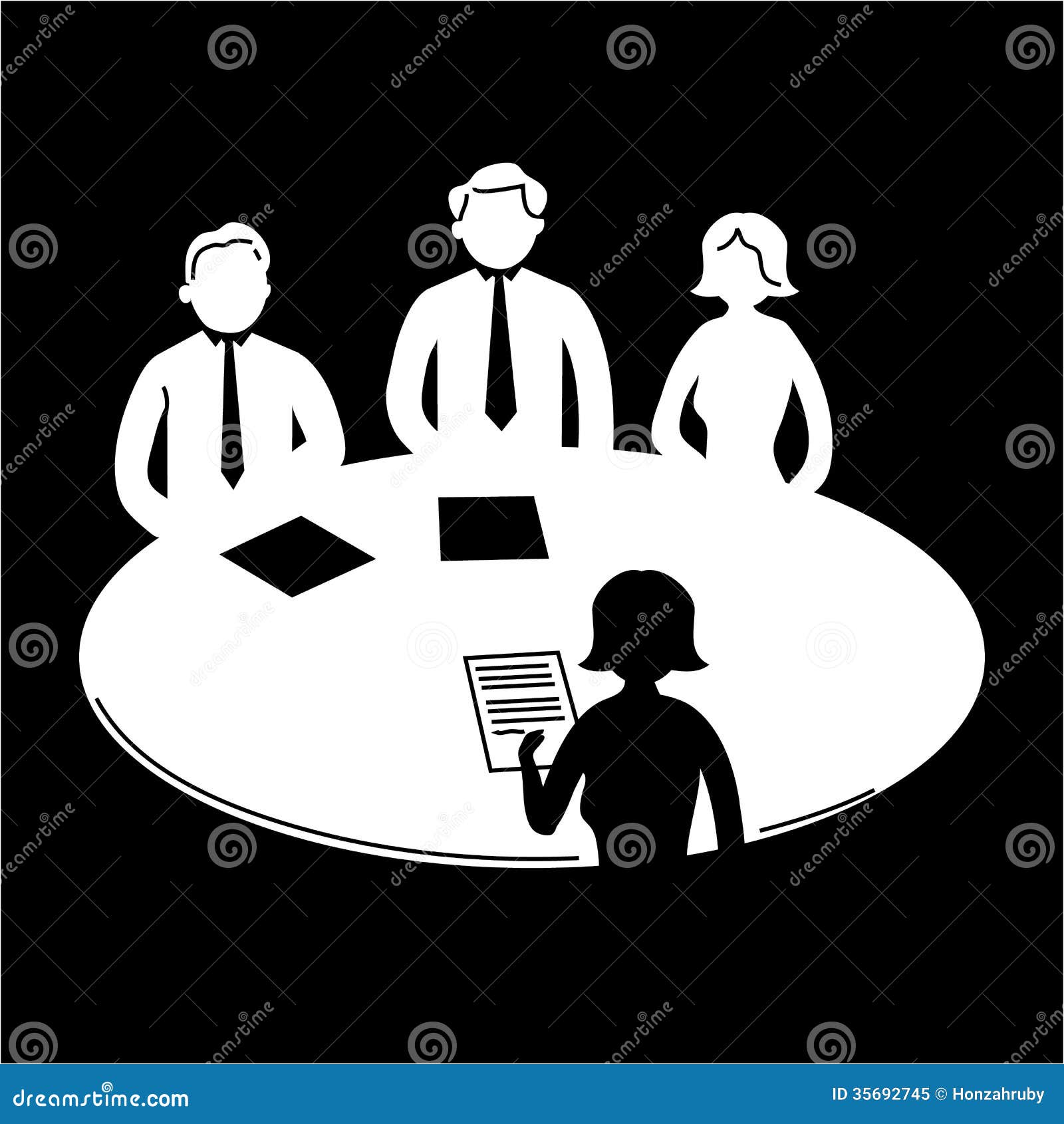 Icona di riunione d'affari illustrazione di stock. Illustrazione di ...