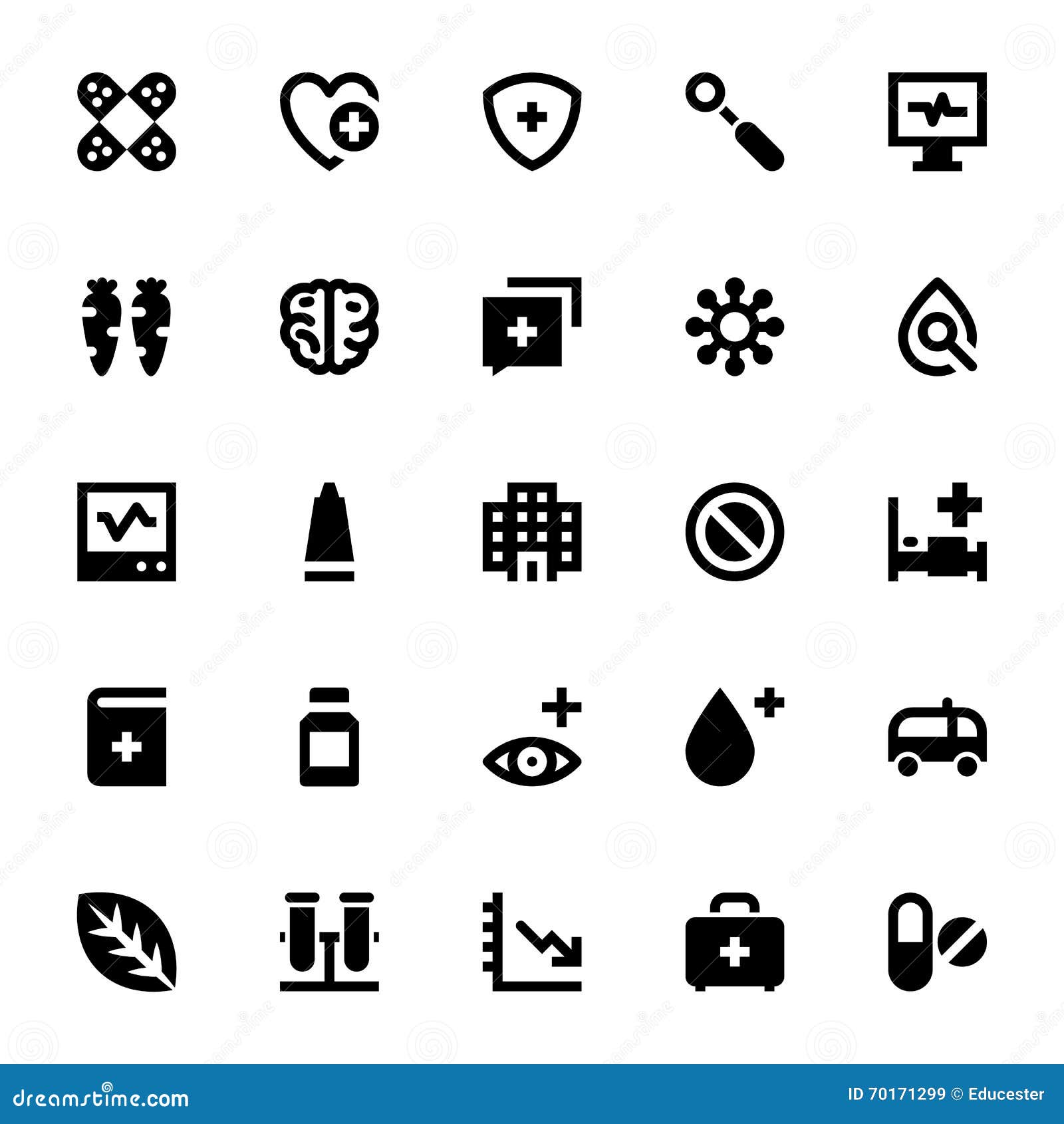 Icona 2 Di Salute E Medica Di Vettore Illustrazione di Stock ...