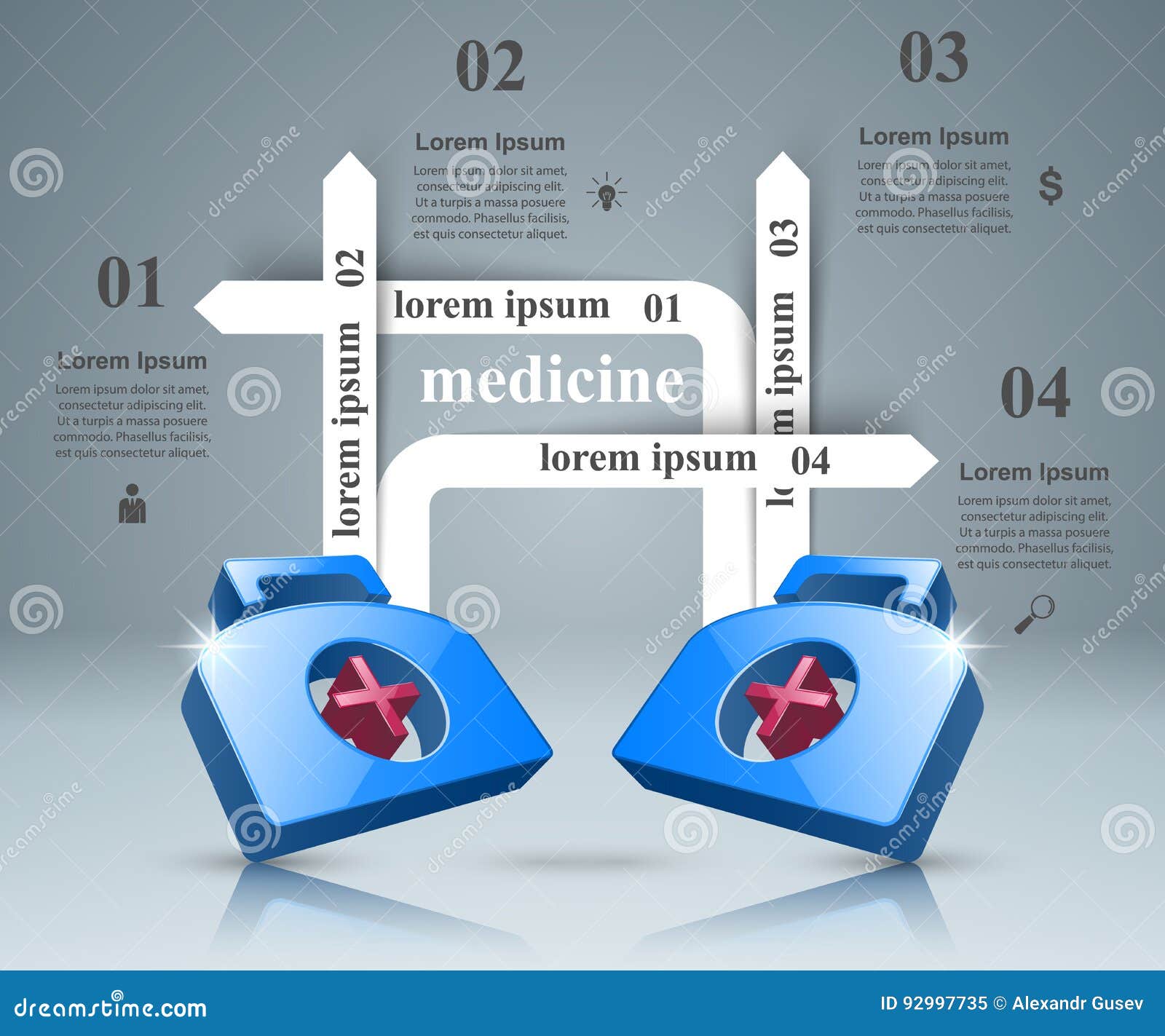 Icona Di Salute Infographic Medico 3D Illustrazione Vettoriale ...