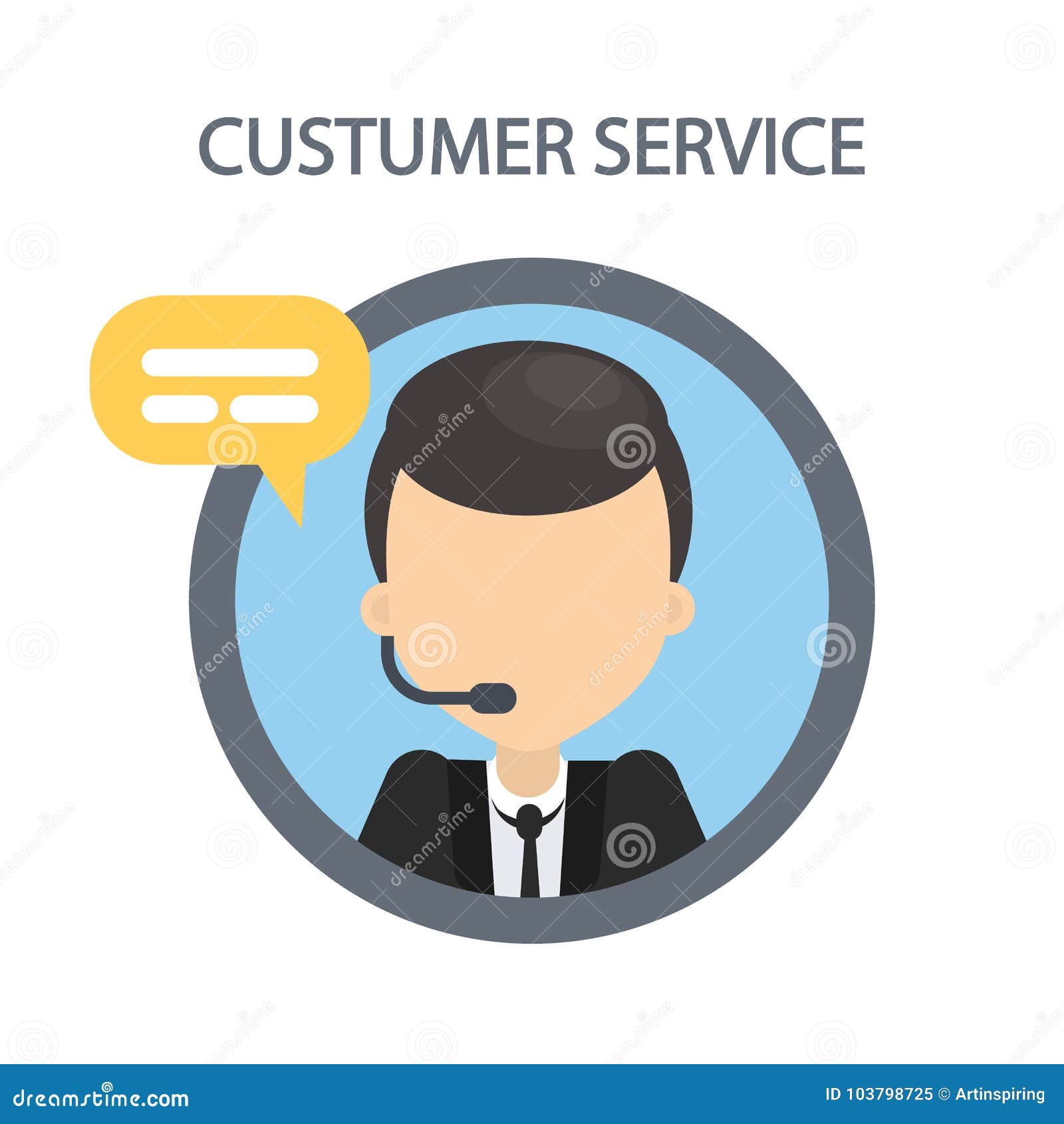 Icona Di Servizio Di Assistenza Al Cliente Illustrazione Vettoriale ...