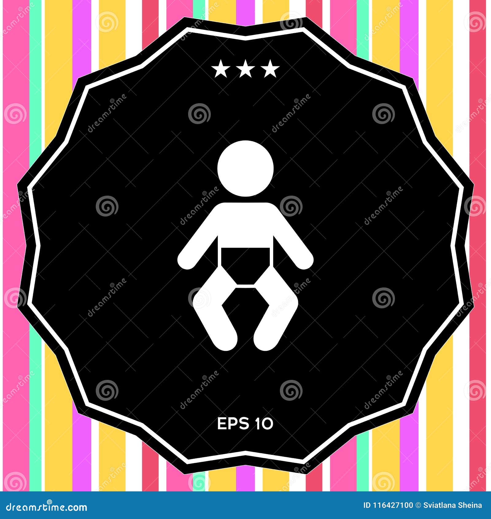 Icona Di Simbolo Del Bambino Illustrazione Vettoriale - Illustrazione ...